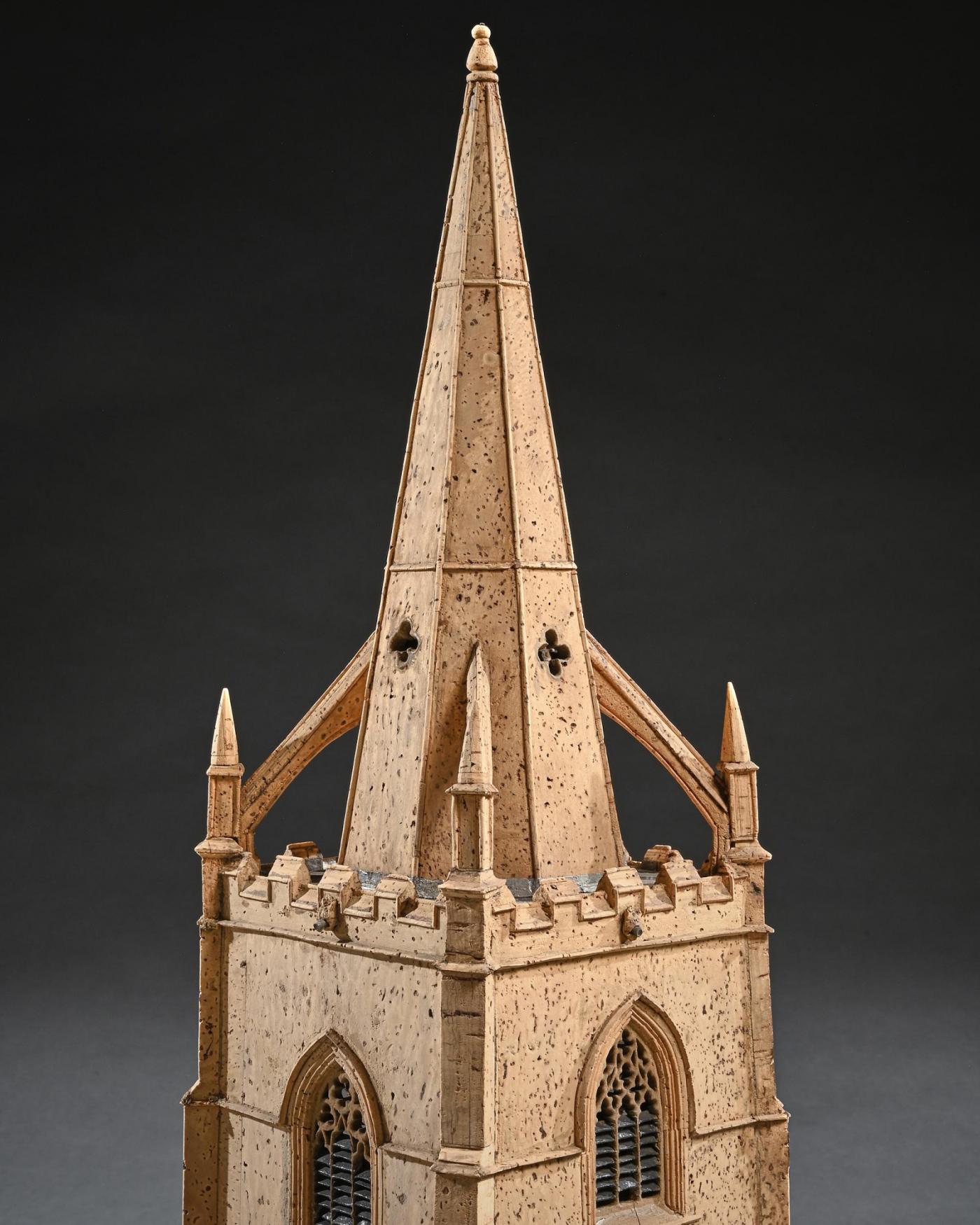 Architectural Cork Model of an English Church by Cornelius Daniel Ward