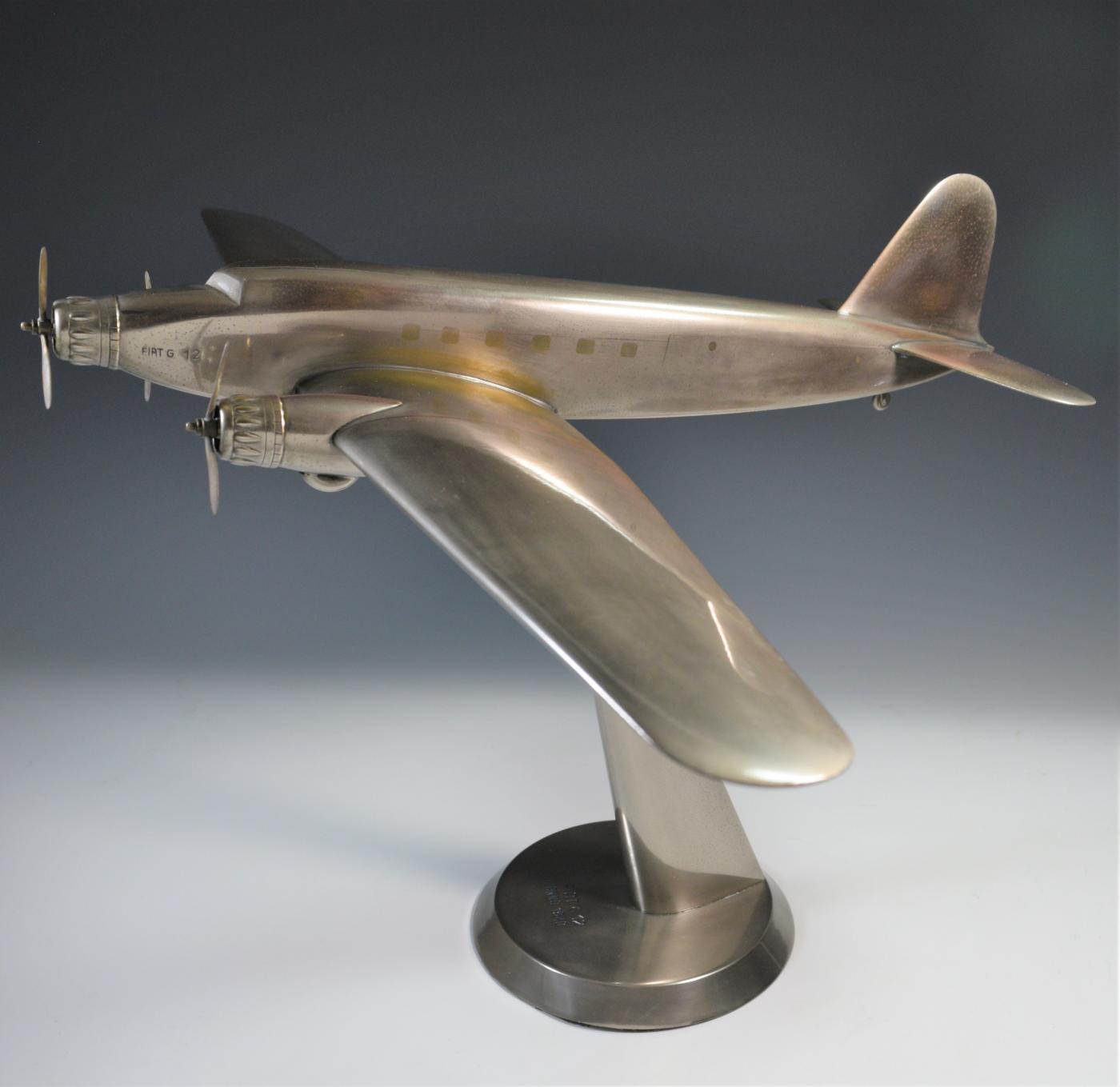 Art Deco Airplane Display Presentation Desk Model Fiat Italy
