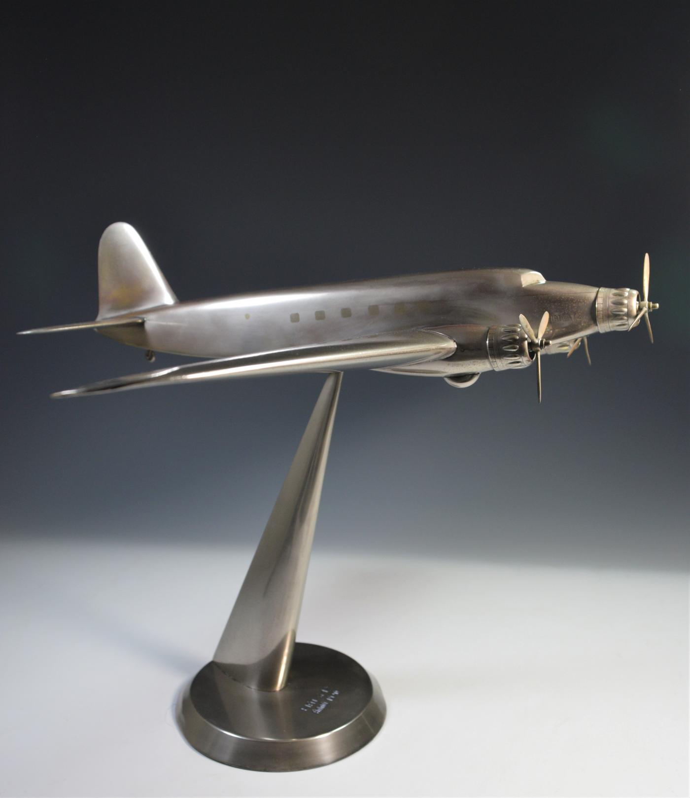 Art Deco Airplane Display Presentation Desk Model Fiat Italy