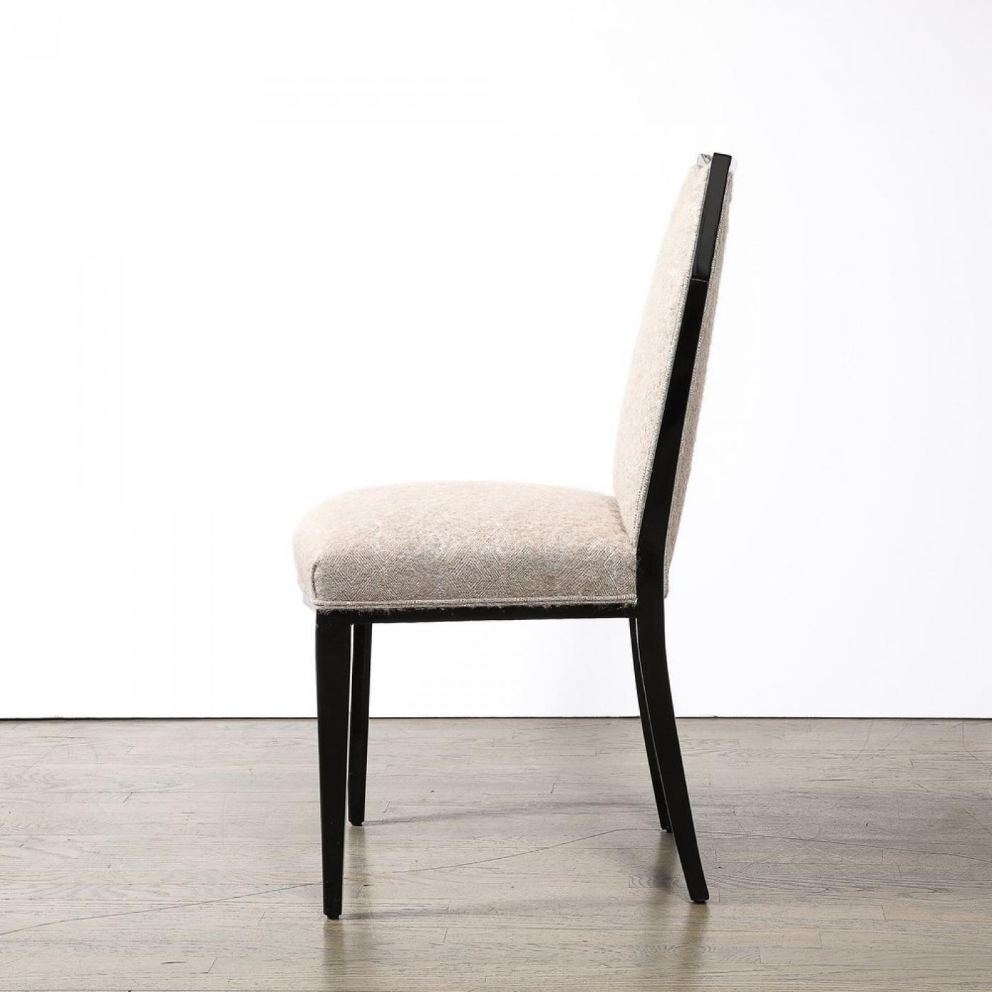 Art Deco Cubist Black Lacquer Skyscraper Style Club Chair in Manner of ...