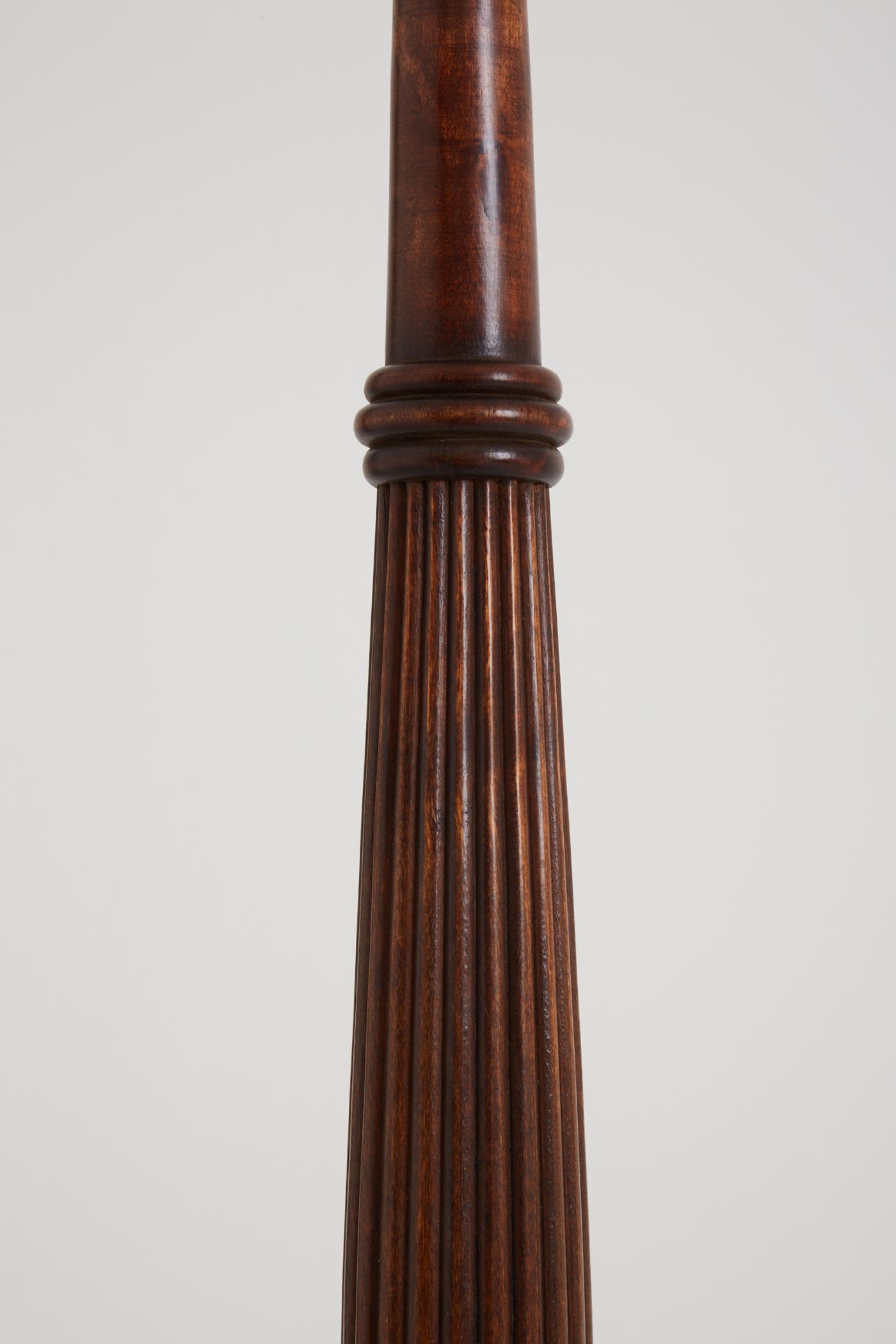 Art Deco Oak Floor Lamp