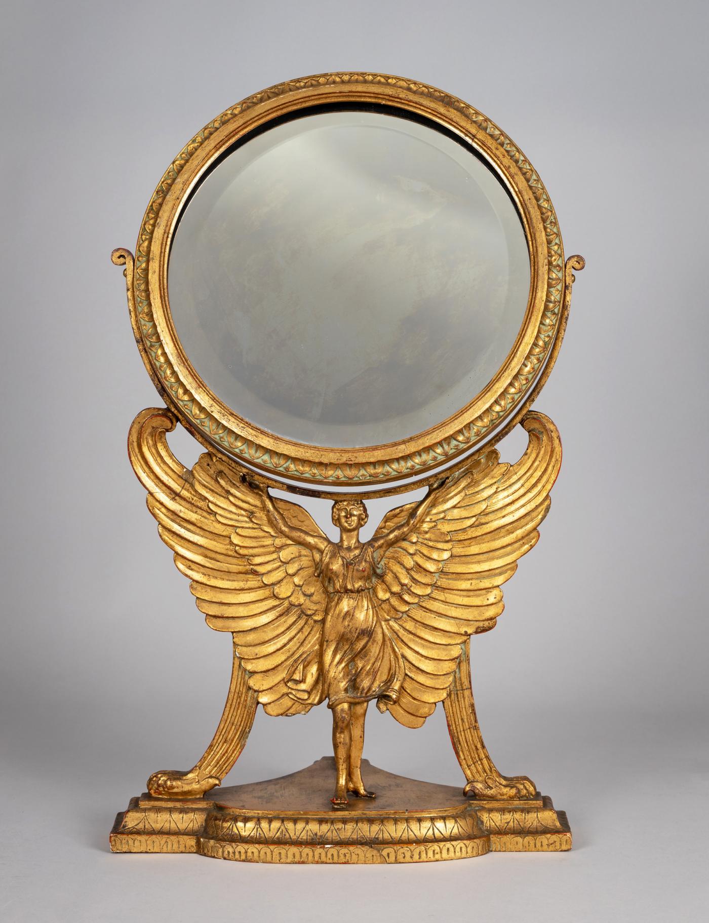 Art Nouveau Winged Victory Table Mirror