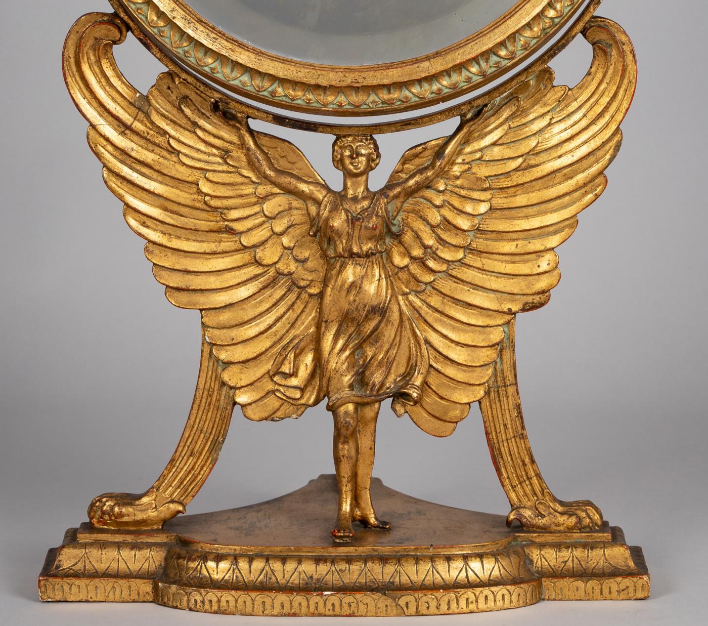 Art Nouveau Winged Victory Table Mirror