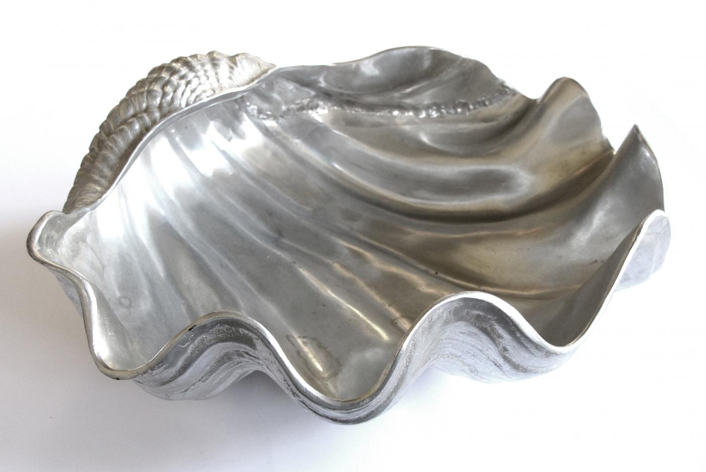 Arthur Court - A Large and Finely Detailed Aluminum Clam Shell by ...