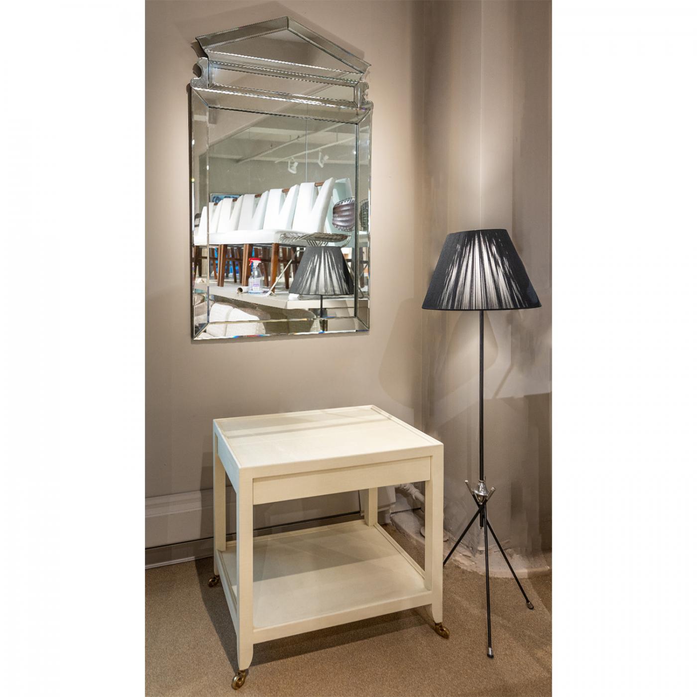 Artisan Regency Style Mirror with Subtle Antiquing on Outer Panels 1990s