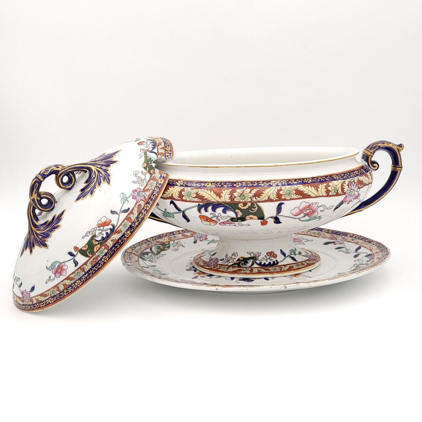 Ashworth Ironstone Tureen and Underplate, England circa 1870