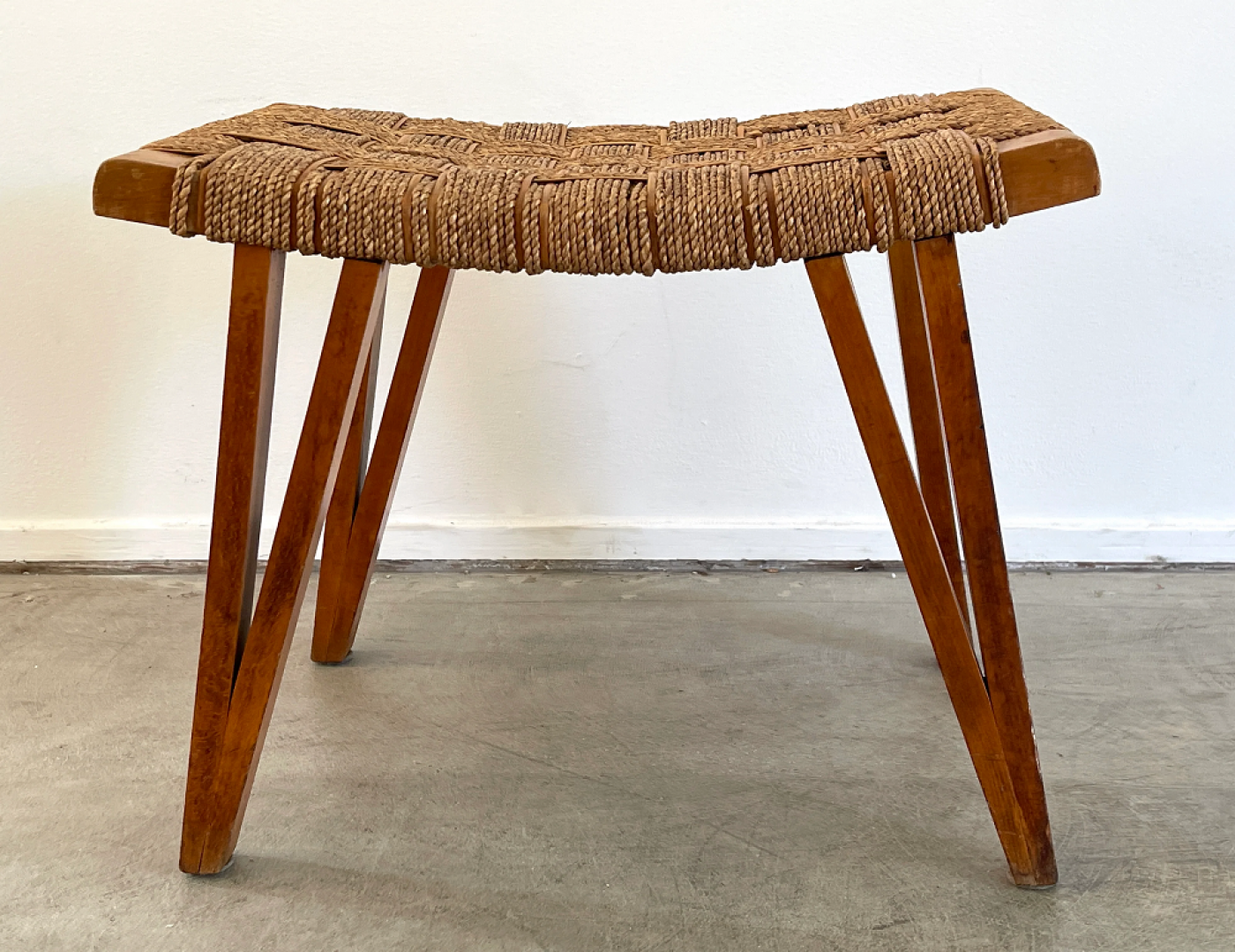 Augusto Romano - PAIR OF WOVEN STOOLS BY AUGUSTO ROMANO