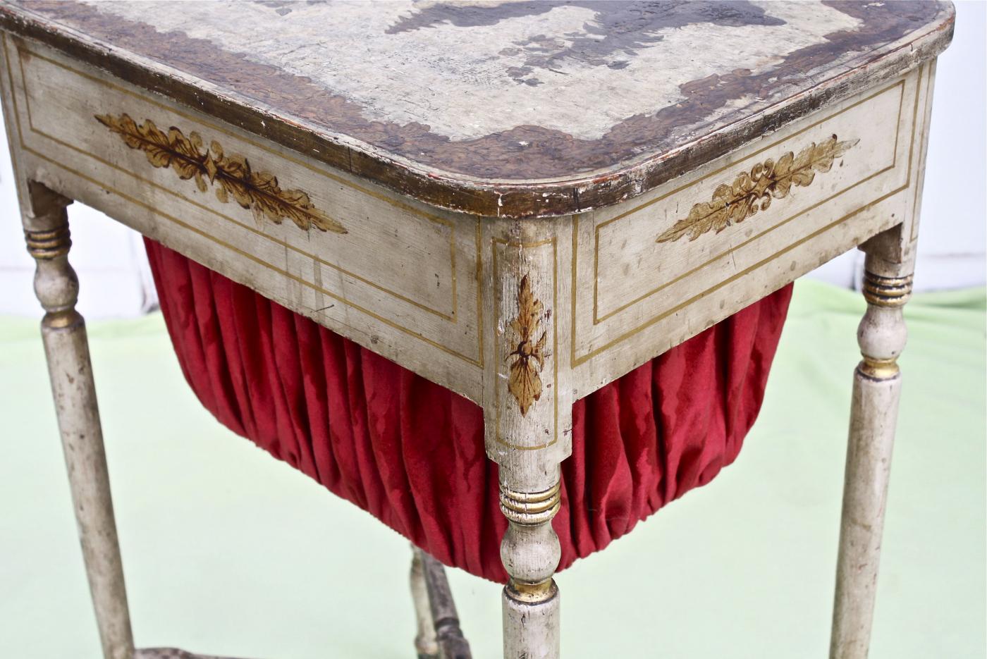 Baltimore Federal Japanned Needlework Table