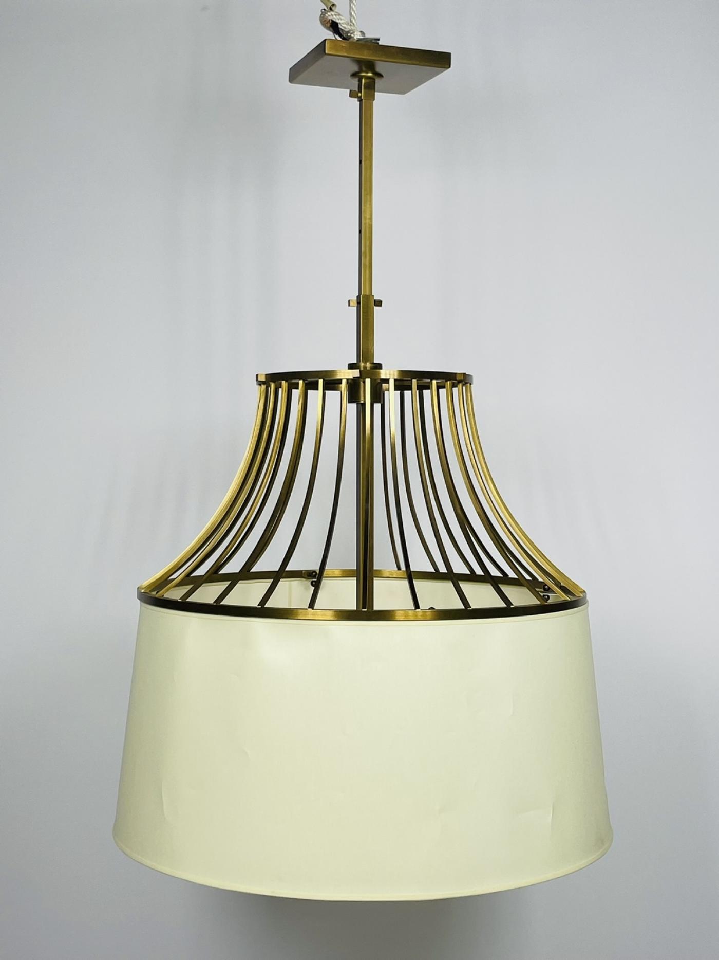 Barbara Barry - Bronze & Linen Chandelier by Barbara Barry for Baker ...