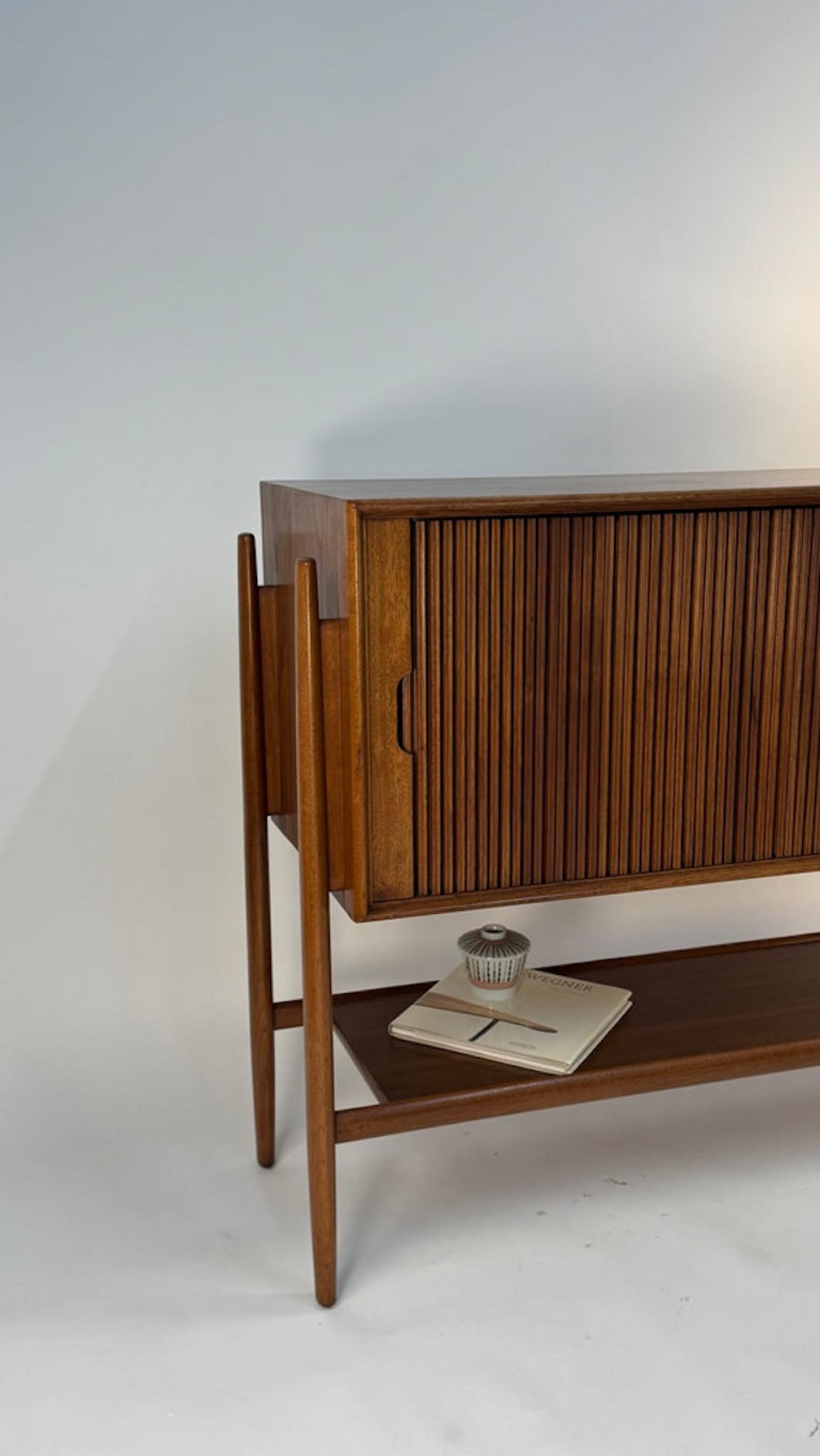 Barney Flagg - Tambour Door Parallel Credenza by Barney Flagg for Drexel