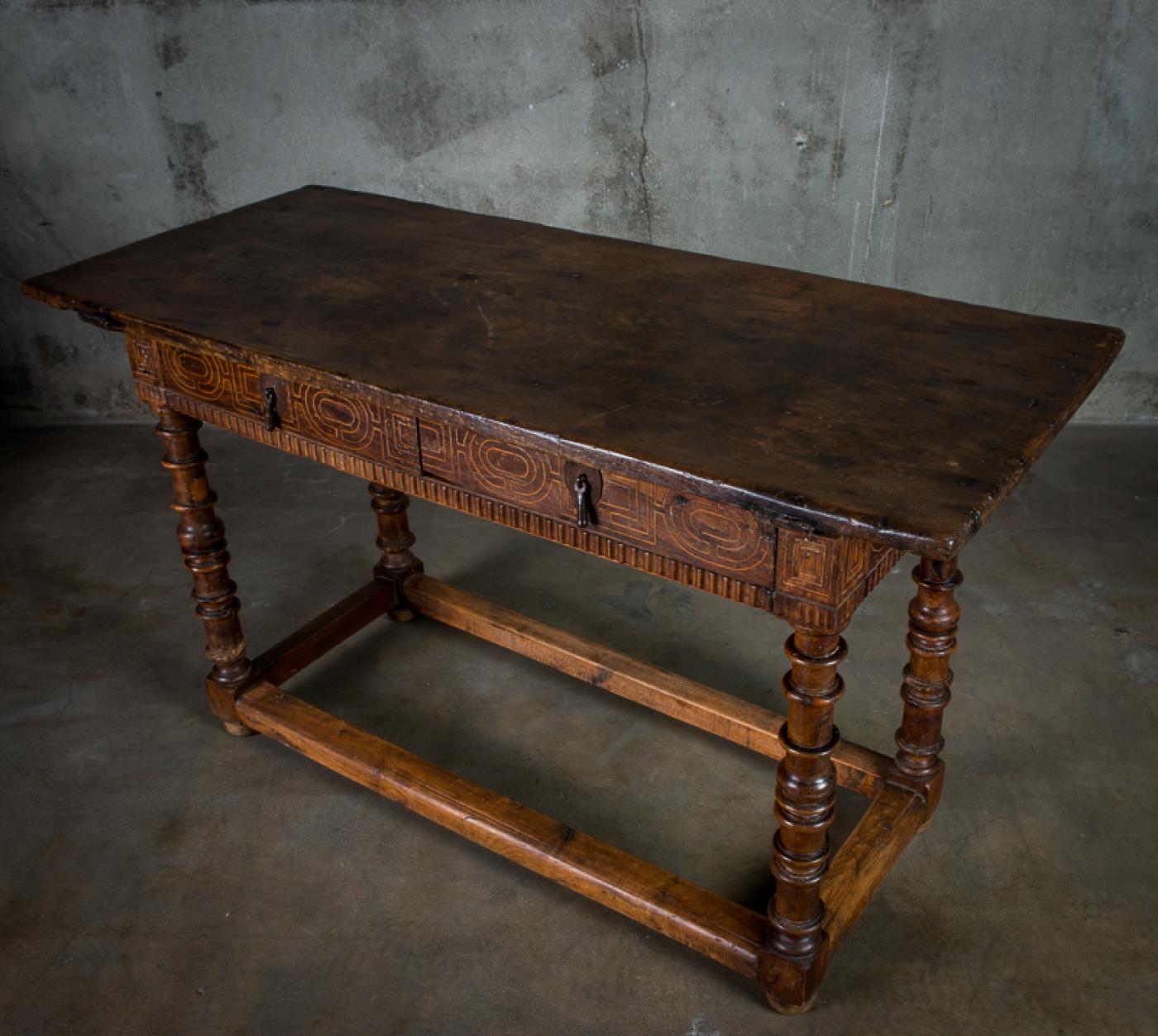 Baroque Inlaid Wood Table