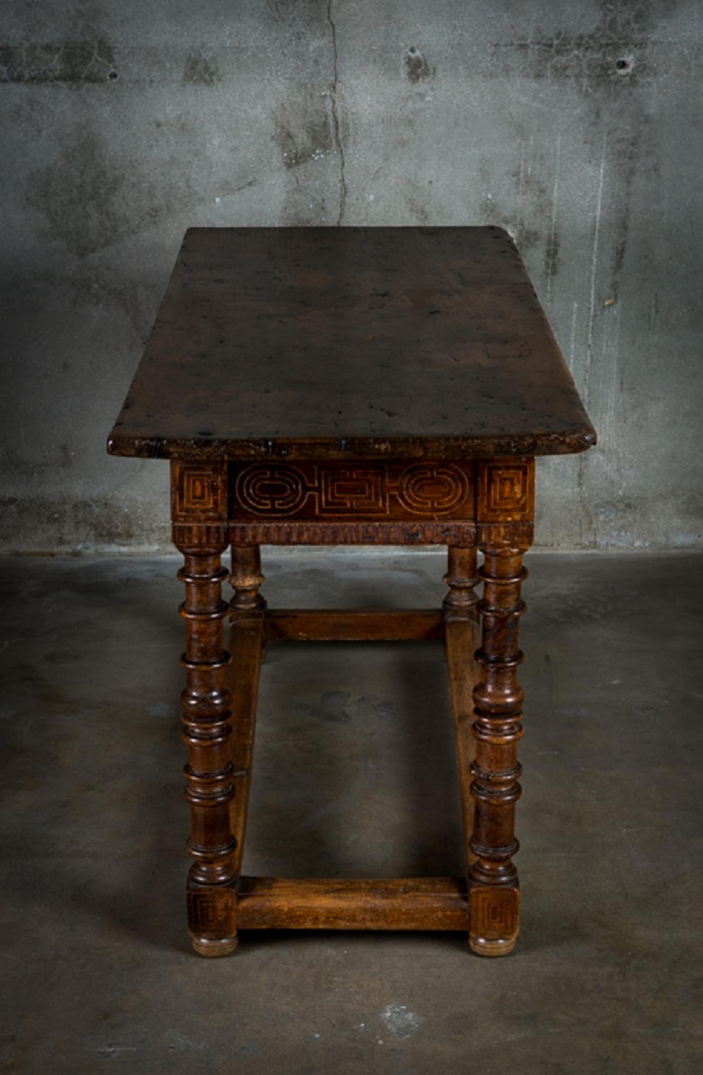 Baroque Inlaid Wood Table