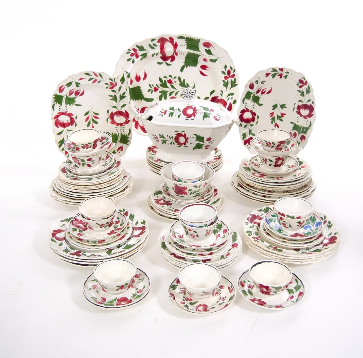 Beautiful American Adams Rose ironstone dinnerware Set
