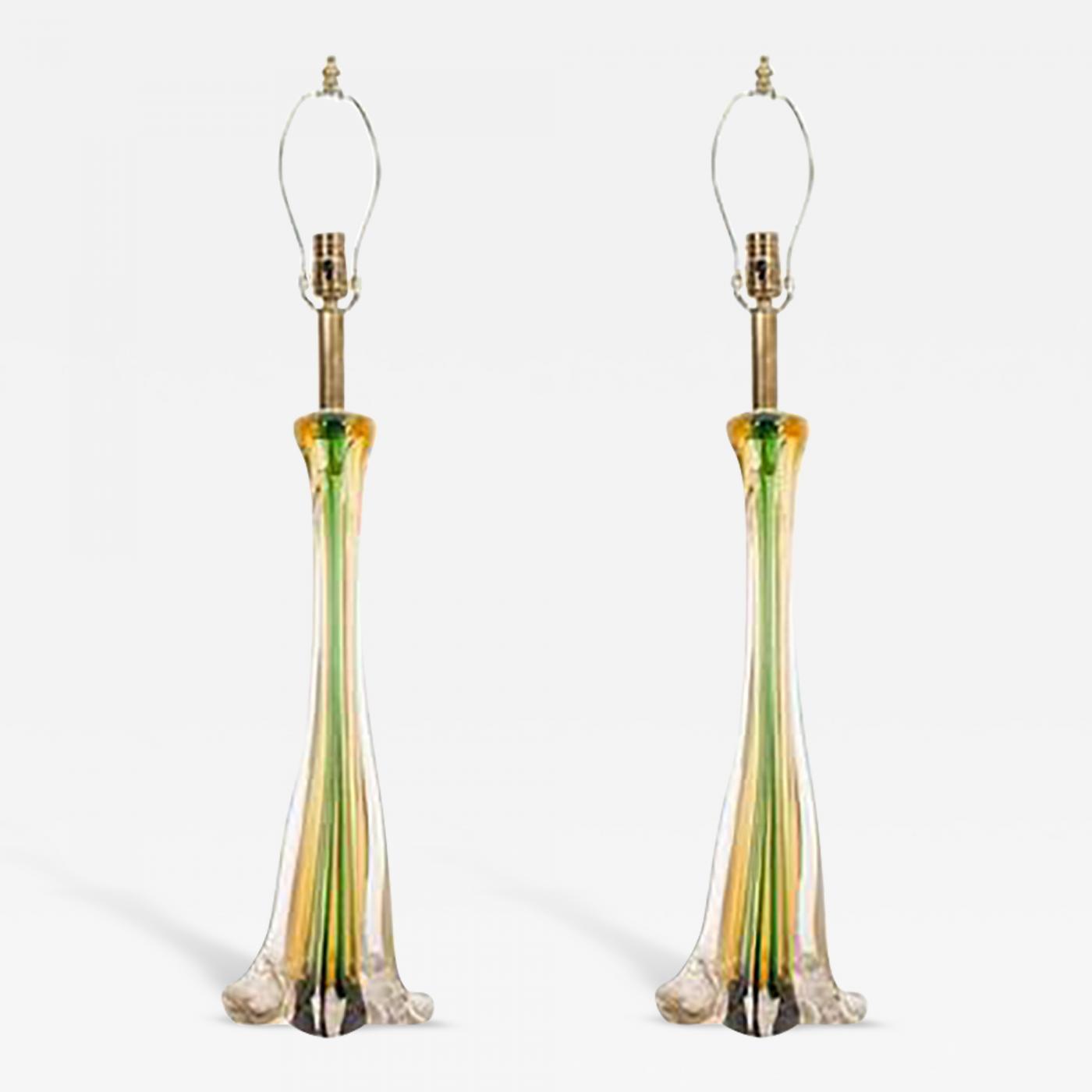 Cenedese - Beautiful Pair of Cenedese Murano Glass Table Lamps