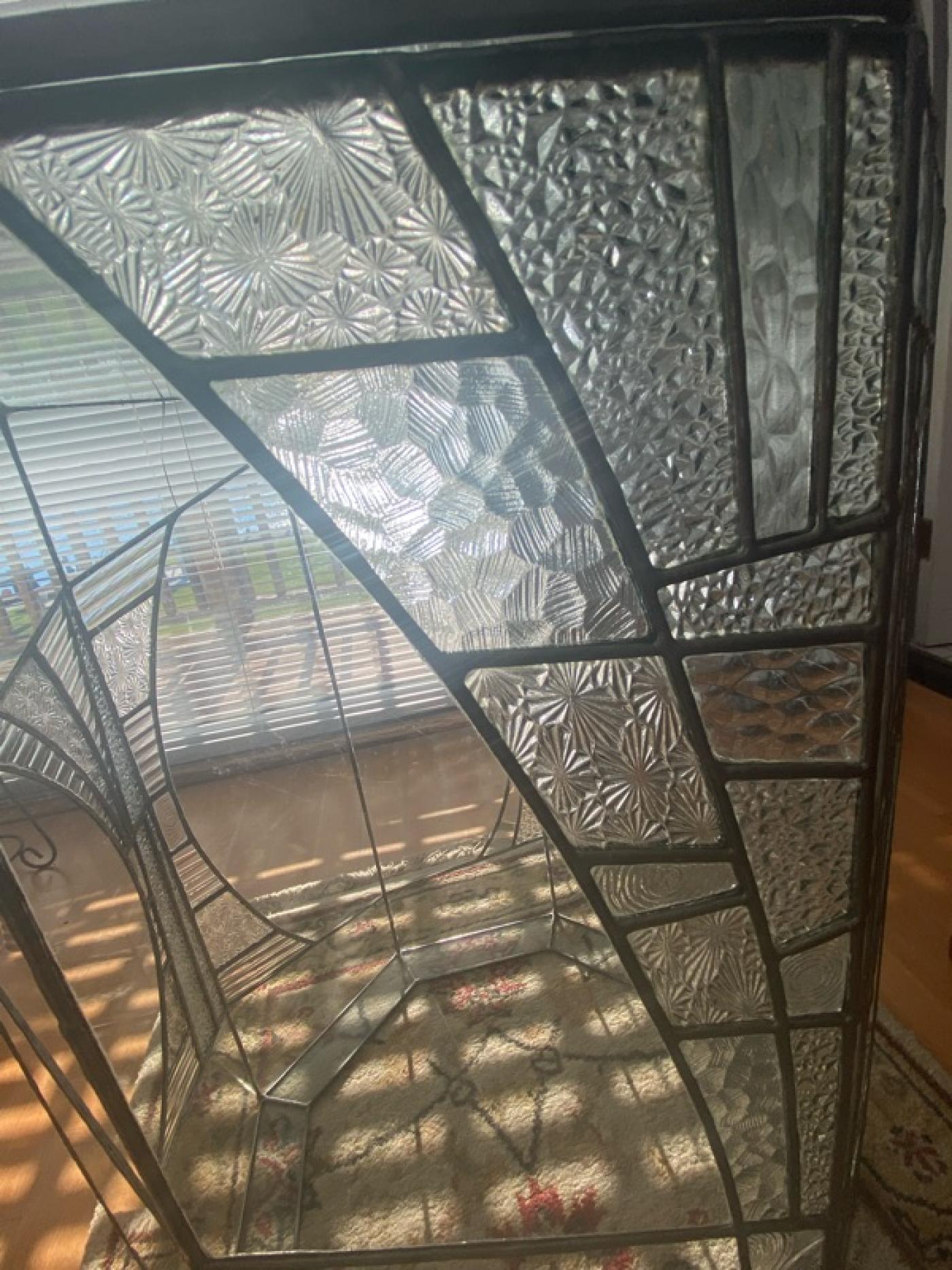 Bedford Downing - MODERNIST METAL AND GLASS OCTAGONAL TABLE BY BEDFORD ...