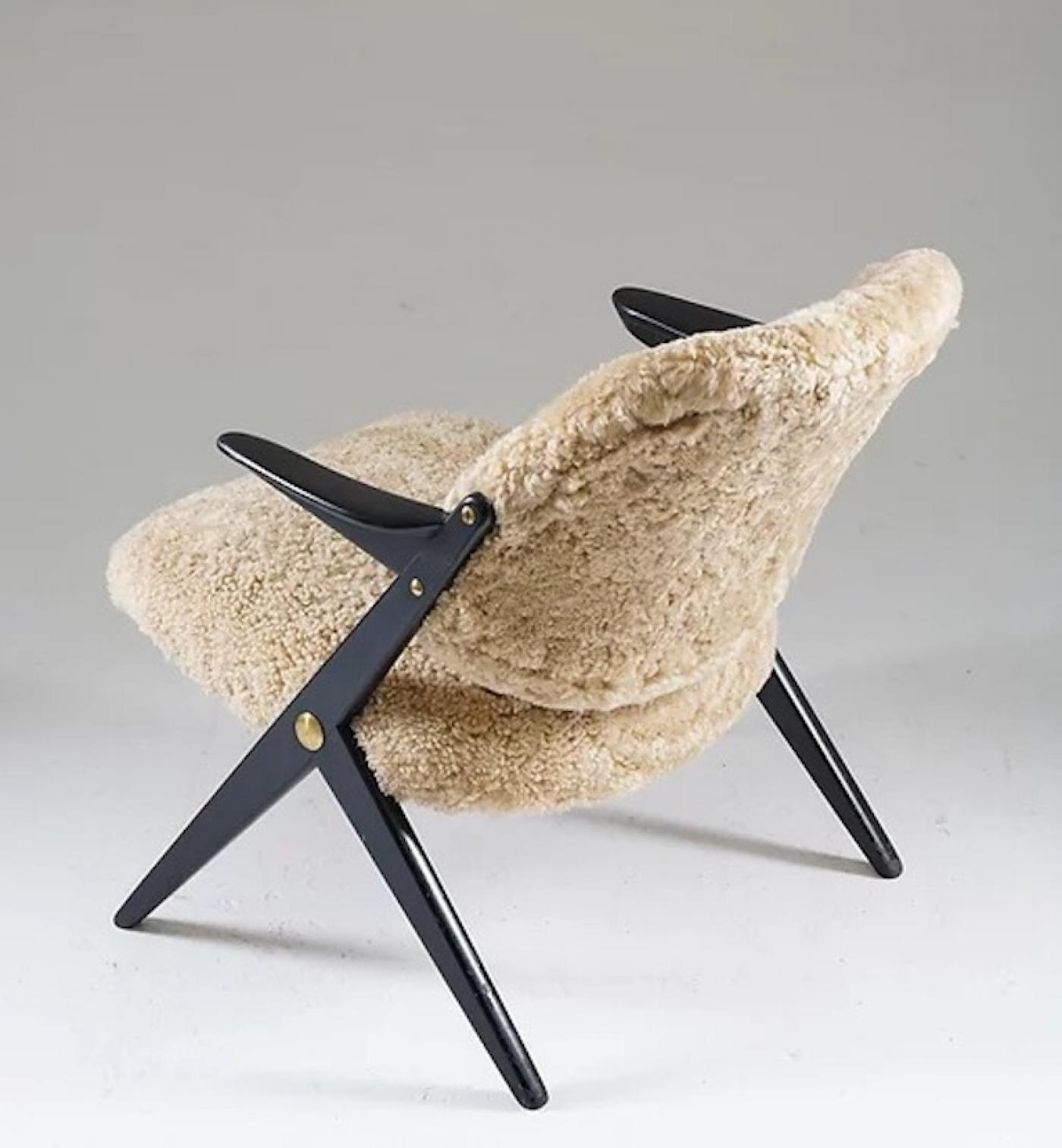 Bengt Ruda - Scandinavian Mid Century Easy Chairs in Sheepskin by Bengt ...