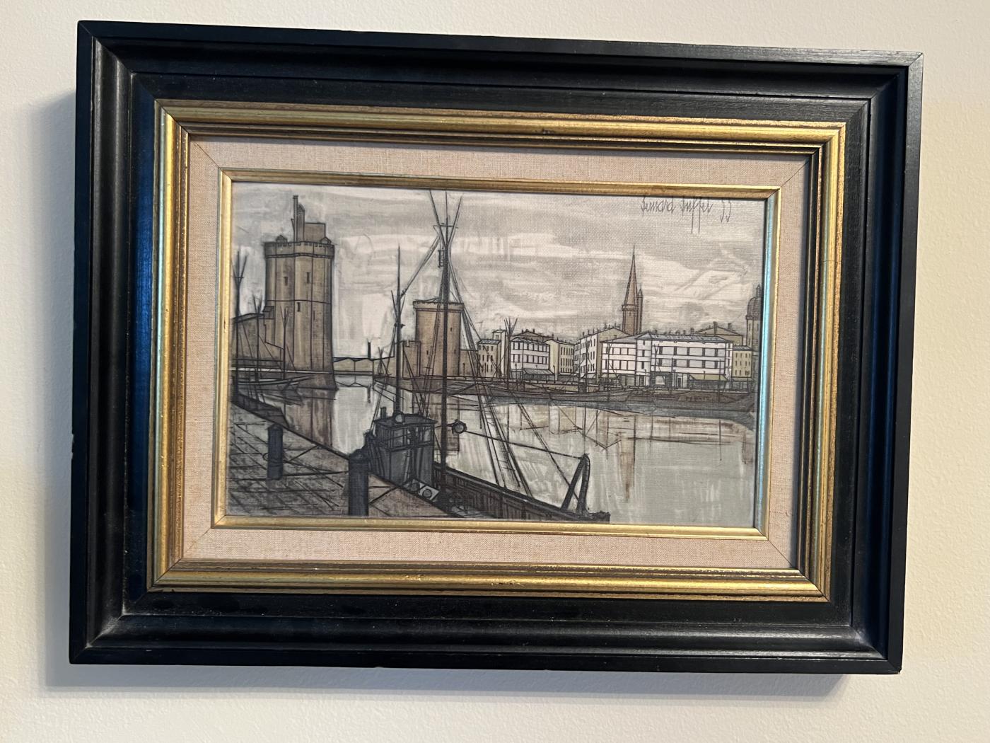 Bernard Buffet - MID CENTURY BERNARD BUFFET LE PORT DE LA ROCHELLE ...