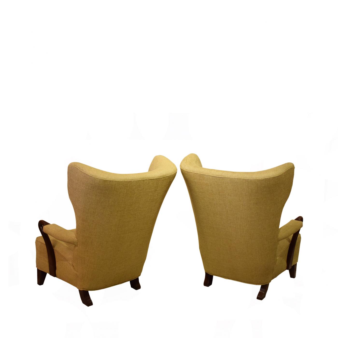 Bertil Söderberg - Rare 1938 Large Easy Chairs by Bertil Söderberg