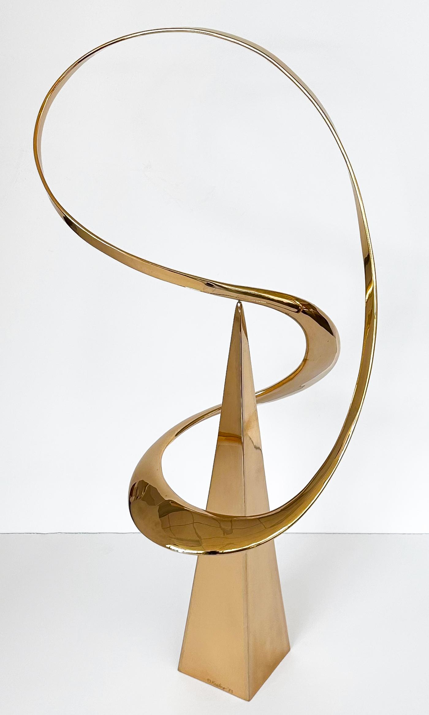 Bill Keating - Bill Keating Large Bronze Kinetic Abstract Sculpture