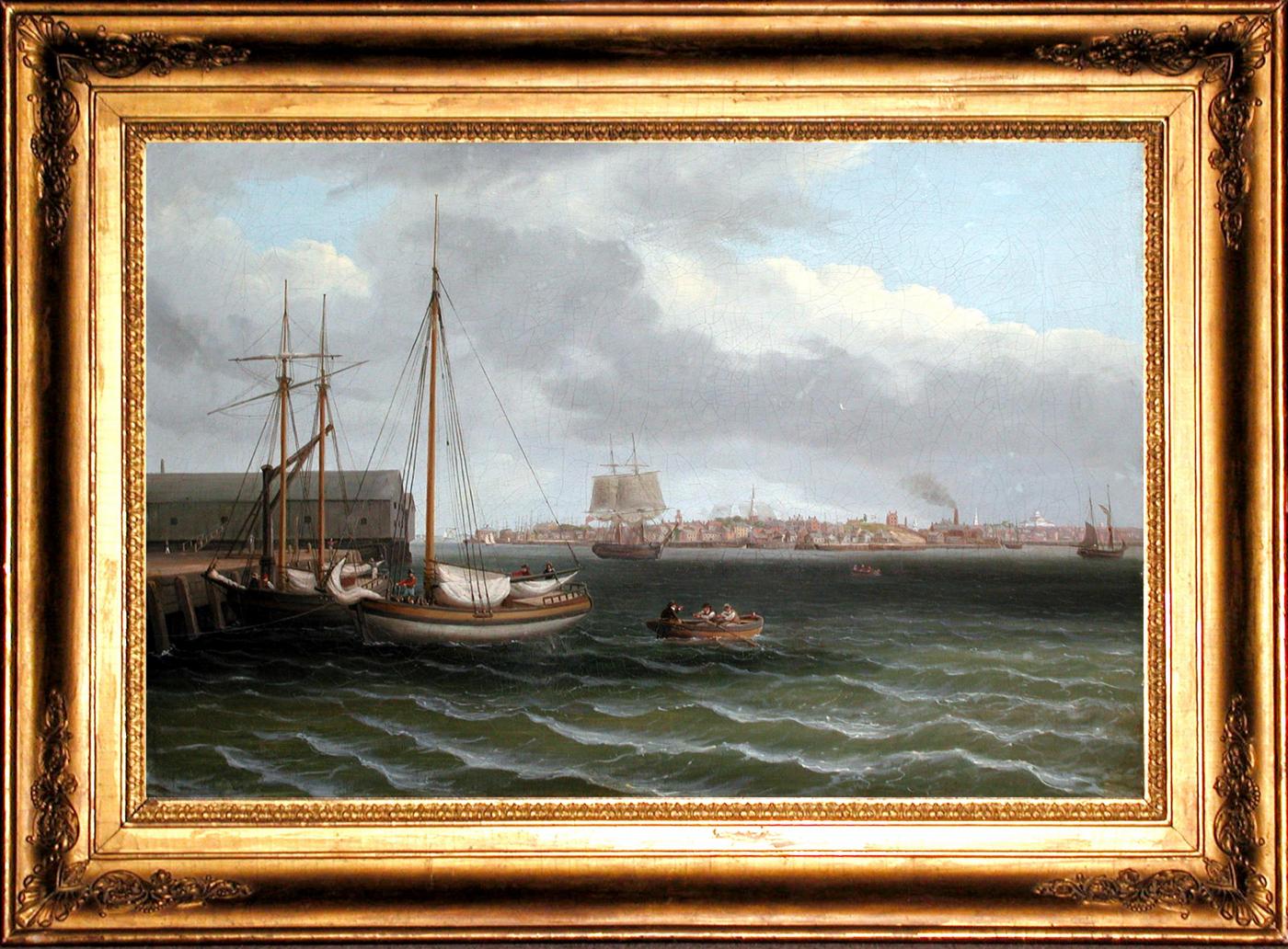 Thomas Birch - Boston from the Ship House, West End of the Navy Yard
