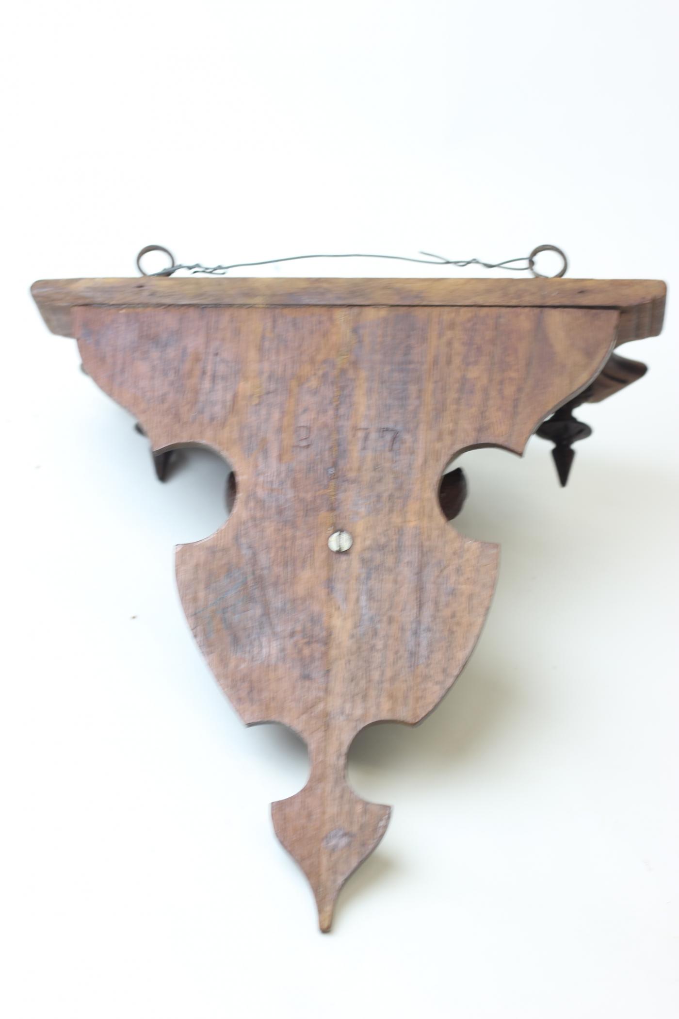 Black Forest - Antique Rustic Black Forest Stag Wall Shelf, 1900 ...