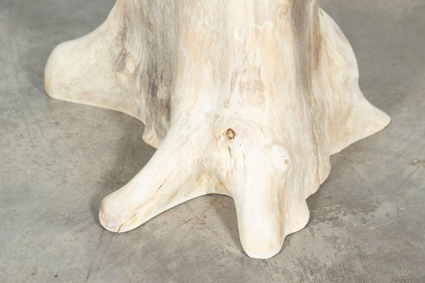 Bleached English Teak Root Side Table