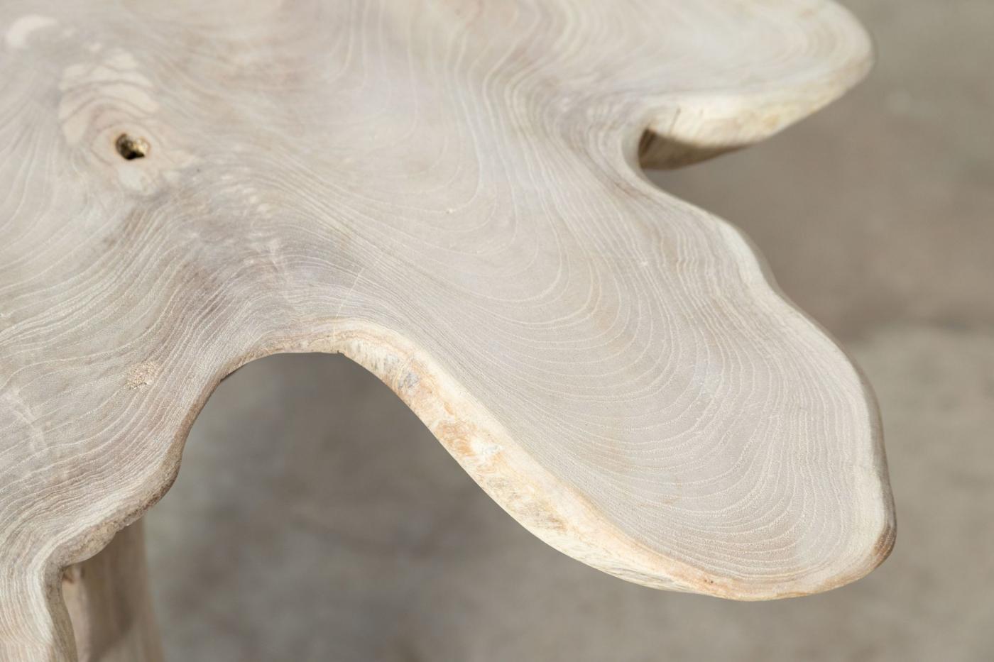 Bleached English Teak Root Side Table