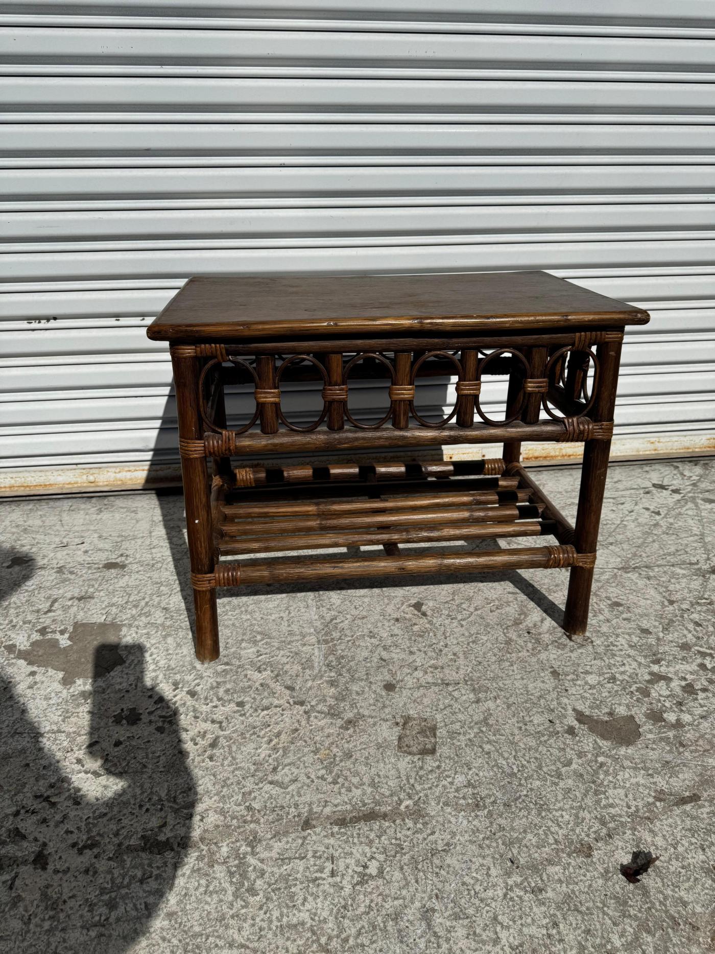 Boho Chic Bamboo Side Table