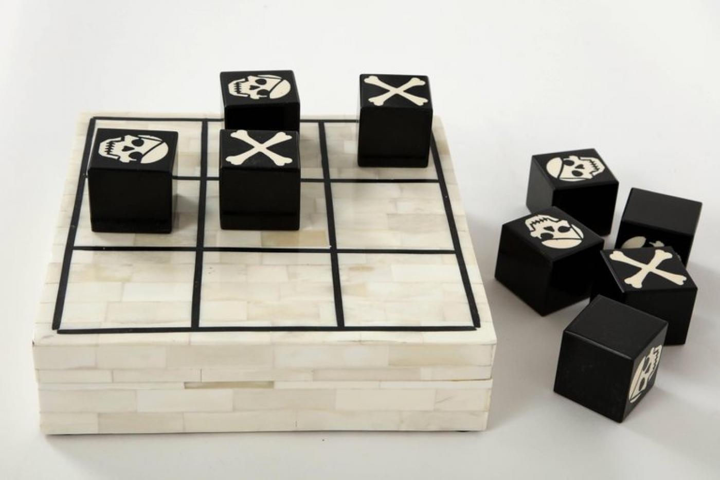 Bone Inlay Tic Tac Toe Game