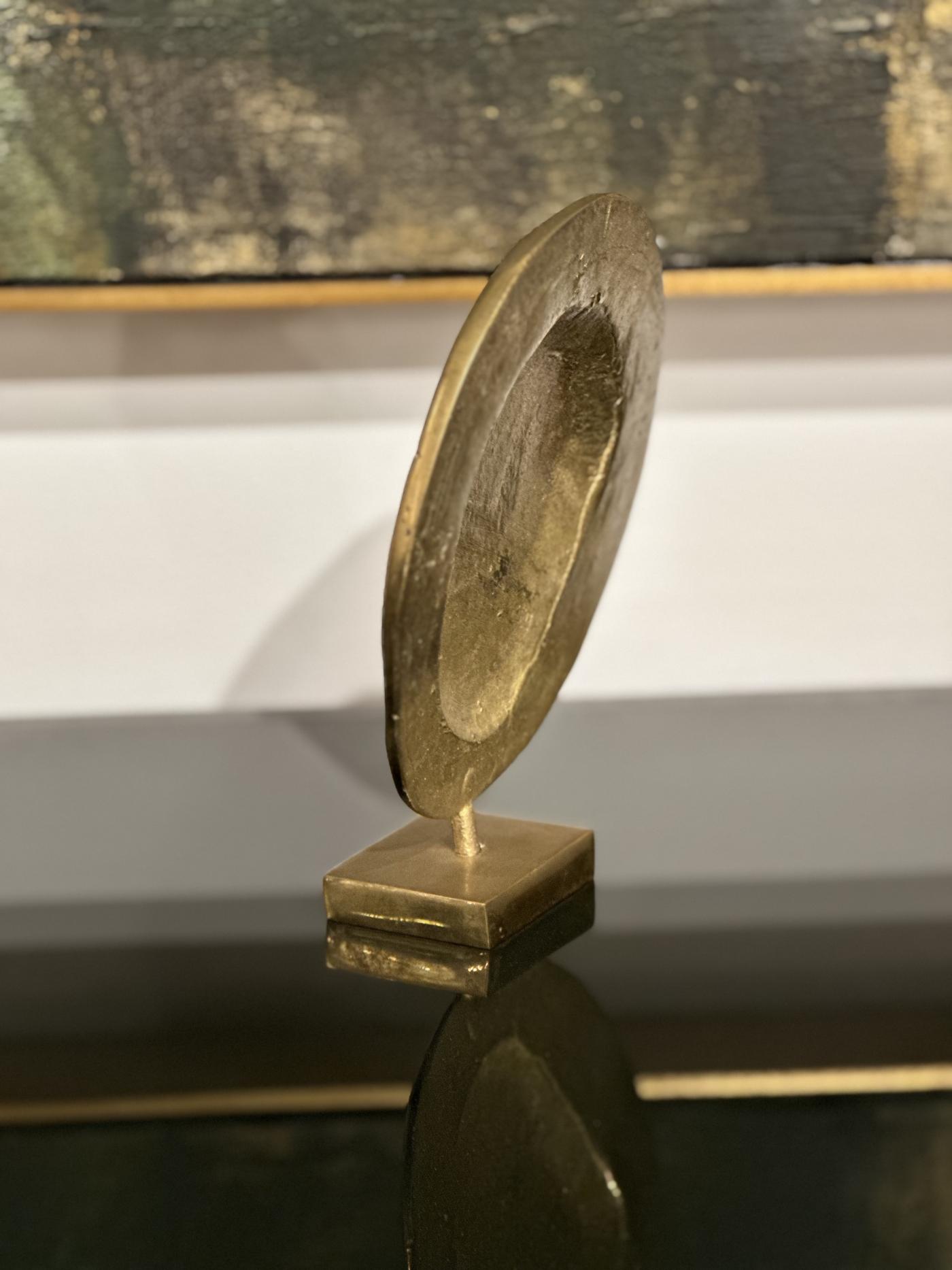 Brass Grecian Coin Sculpture