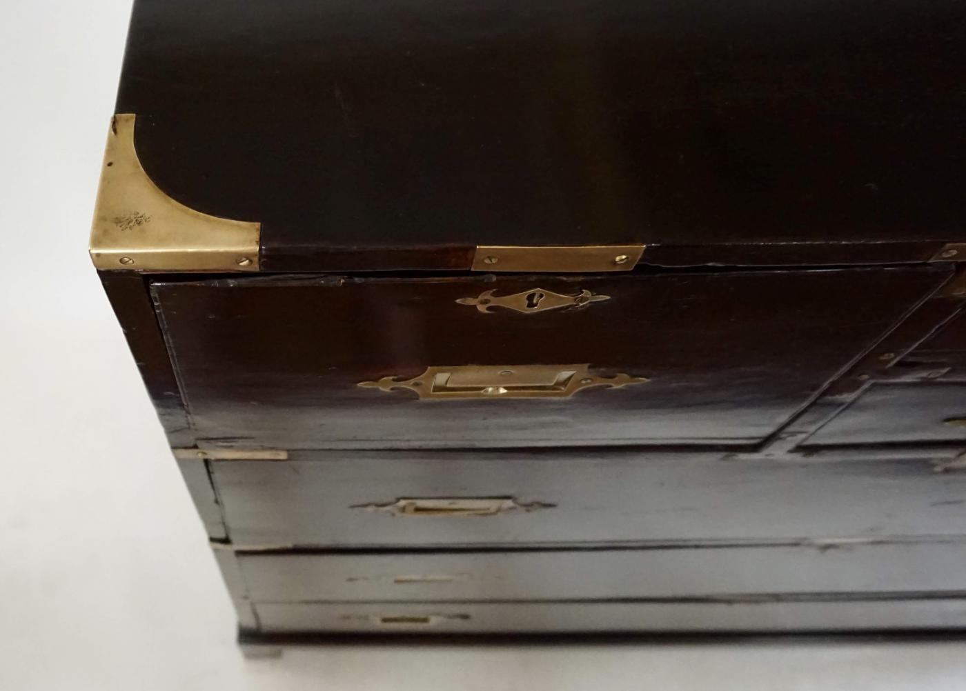 British Colonial Campaign Chest of Drawers