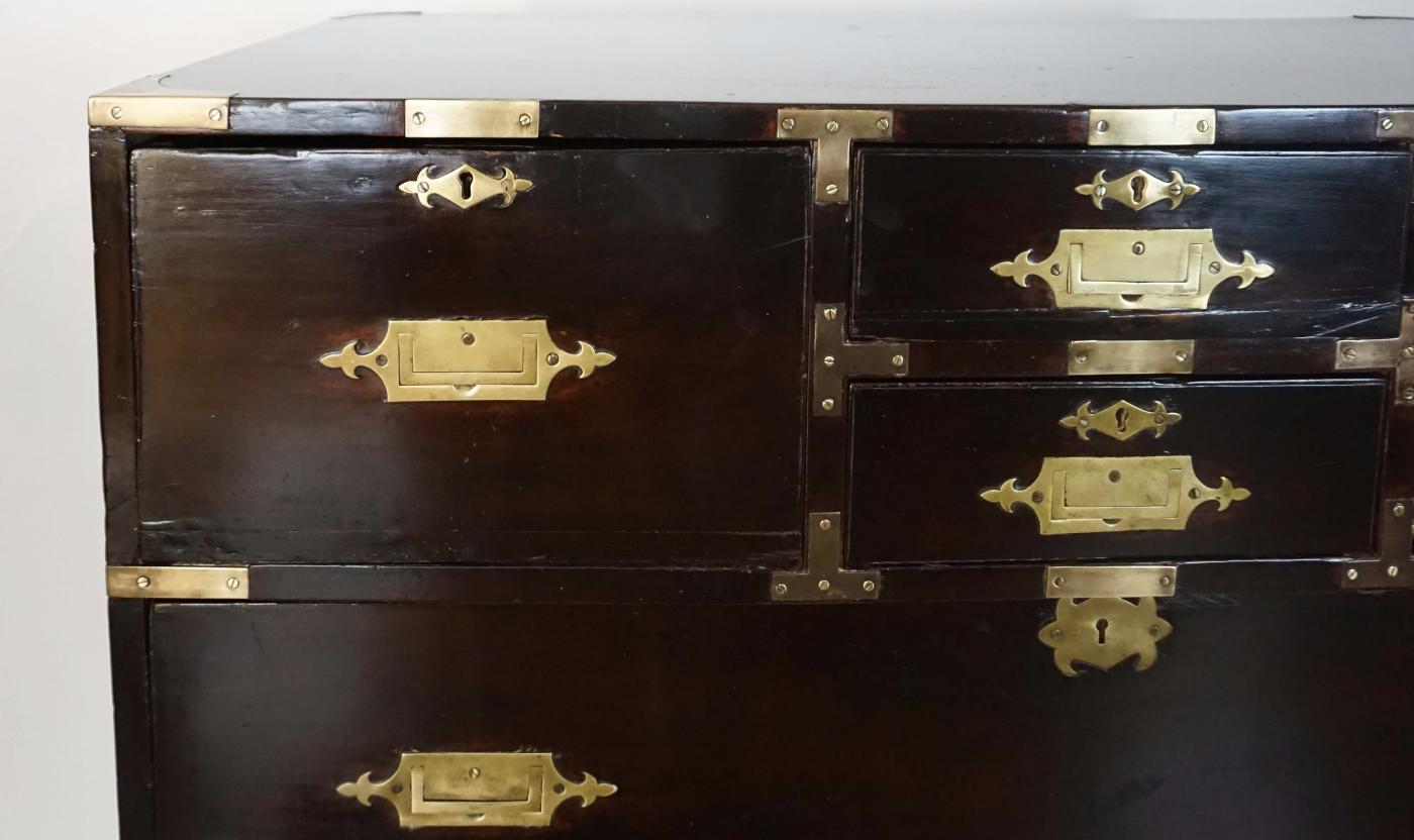 British Colonial Campaign Chest of Drawers