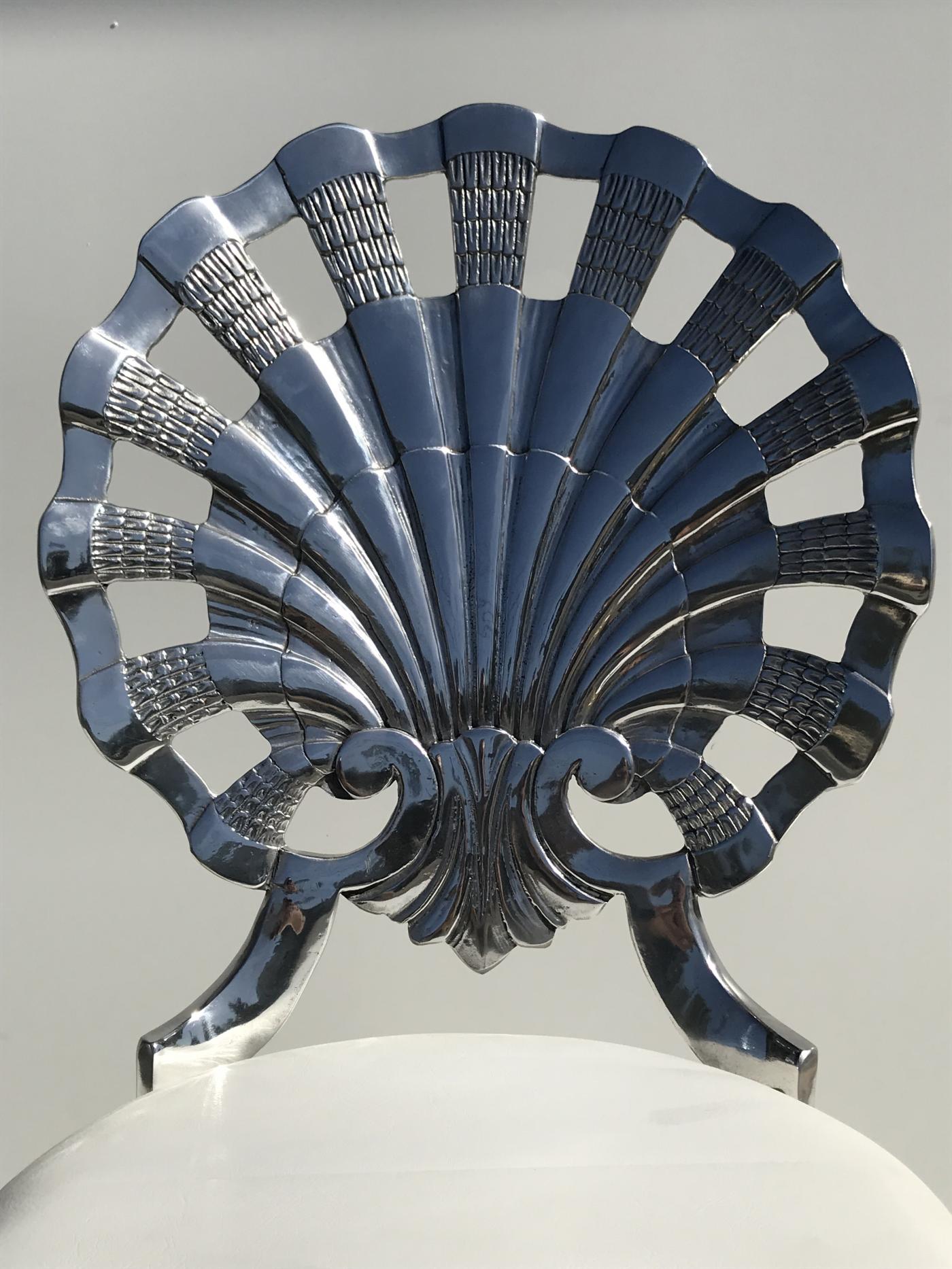 Brown Jordan Furniture - Pair Venetian Grotto Style Aluminum Shell Chairs