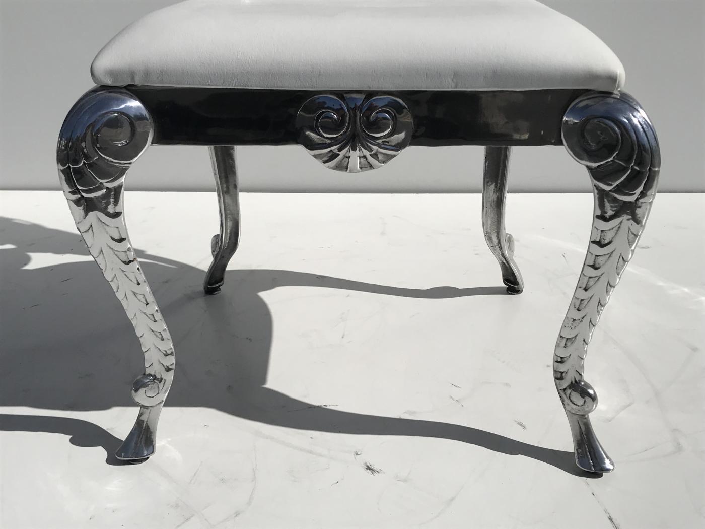 Brown Jordan Furniture - Pair Venetian Grotto Style Aluminum Shell Chairs