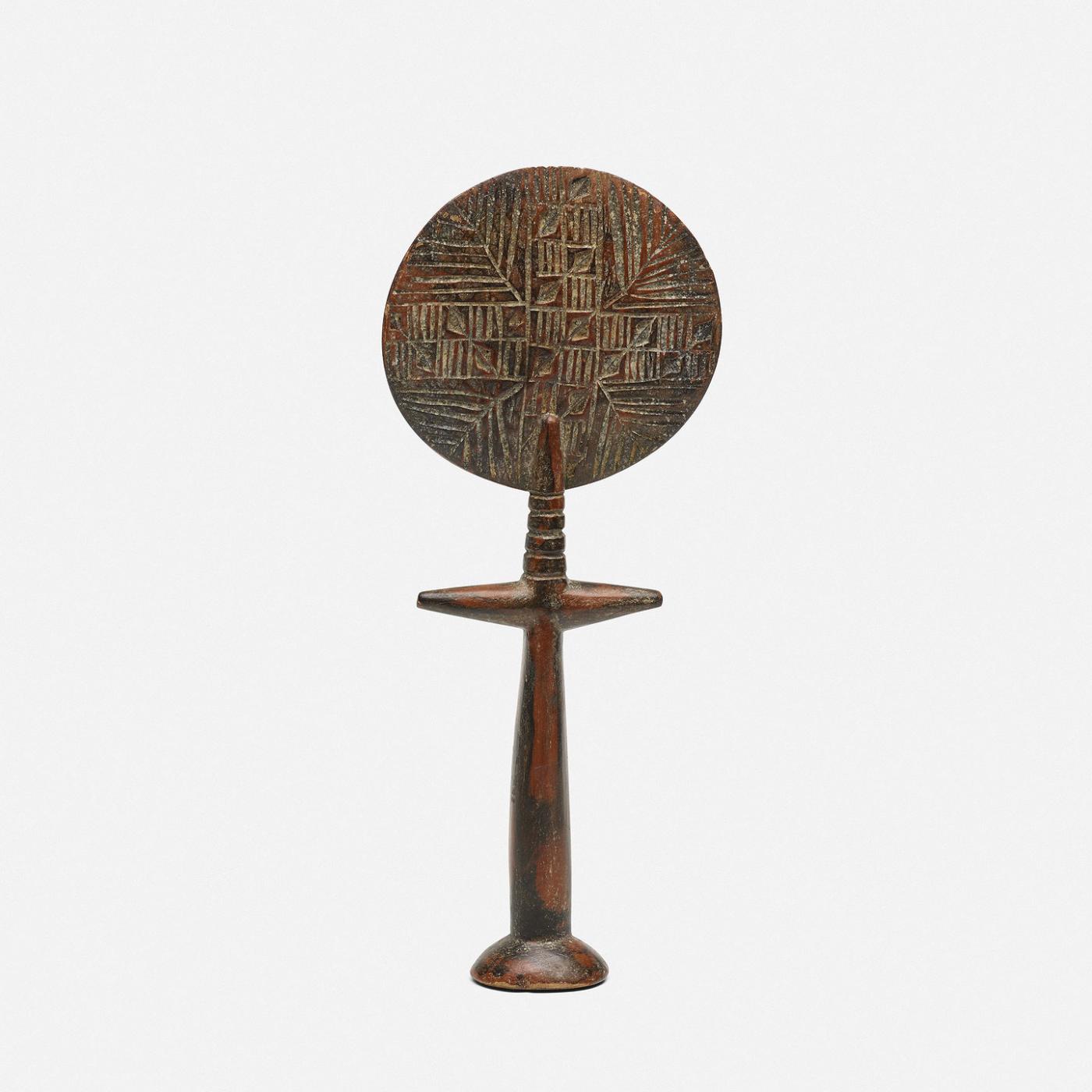 CARVED WOOD (ASHANTI) FERTILITY DOLL AKUA'BA