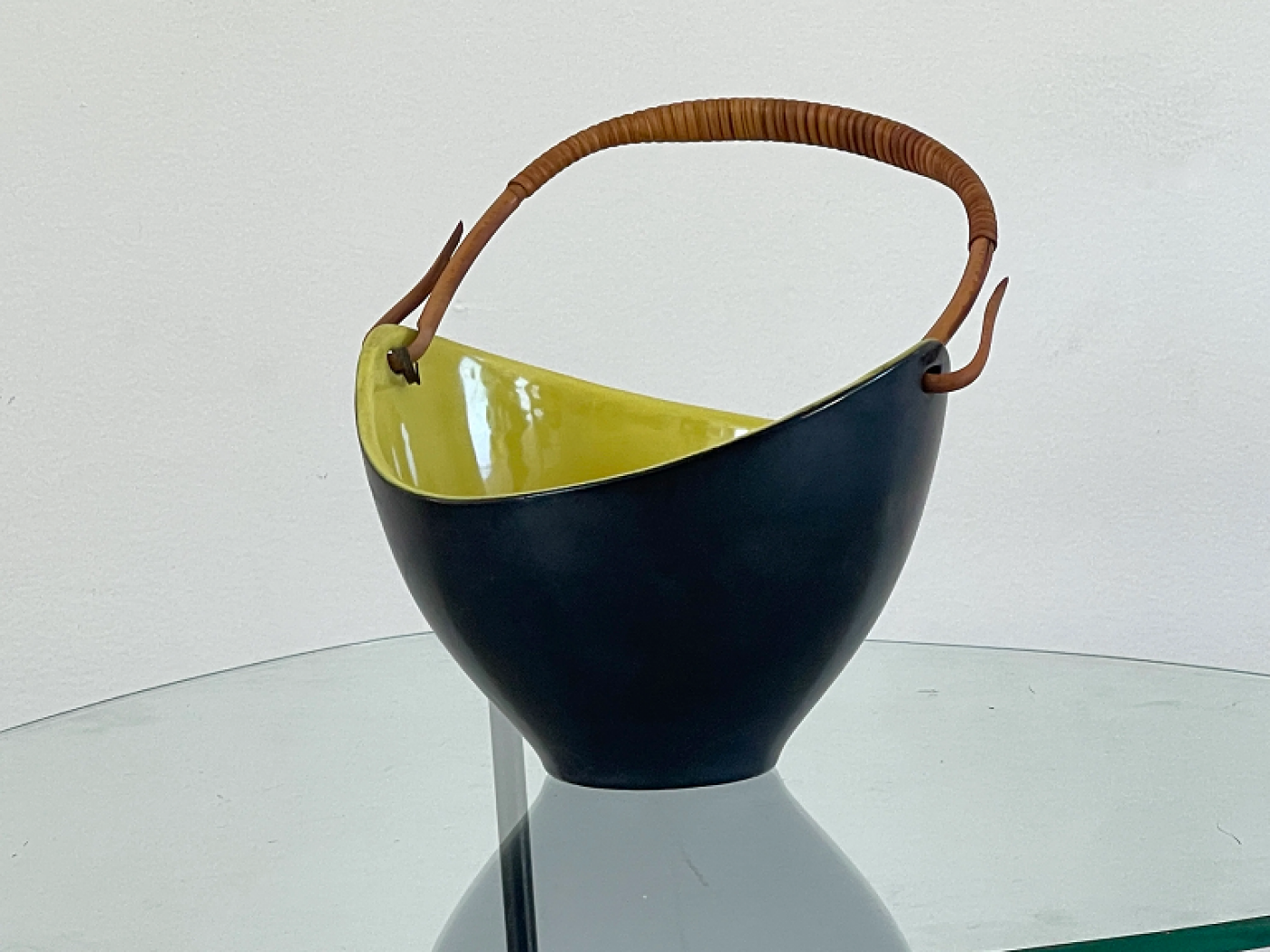 CERAMIC AND BAMBOO BOWL