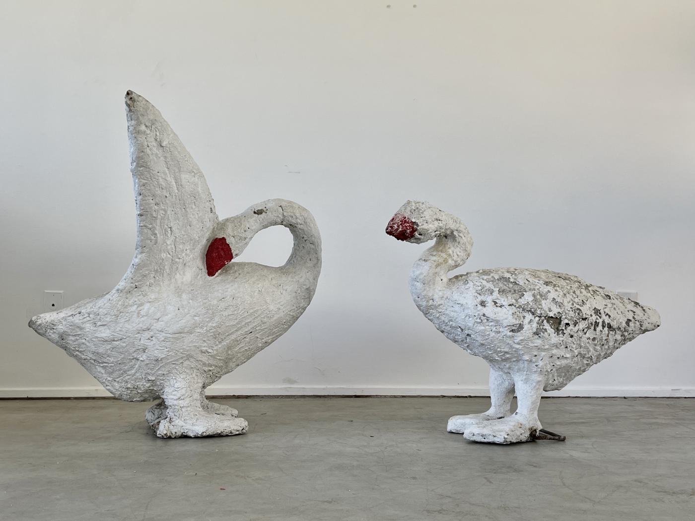 CONCRETE GEESE SCULPTURES