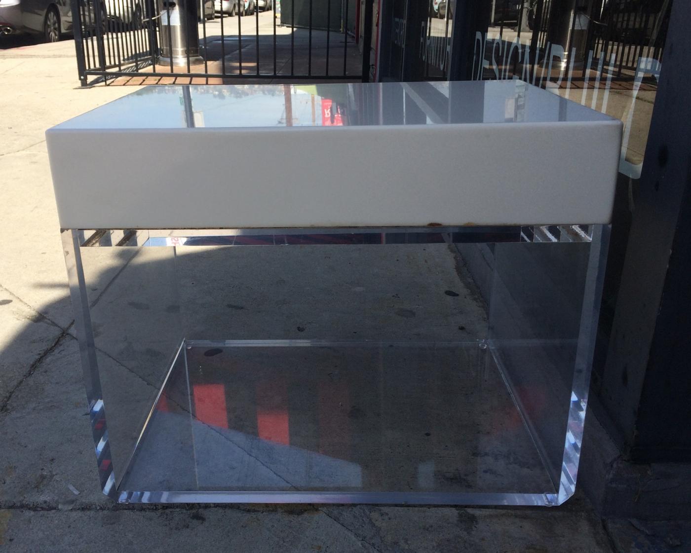 Cain Modern - Stunning Side Tables, Benches in Lucite and Corian by ...