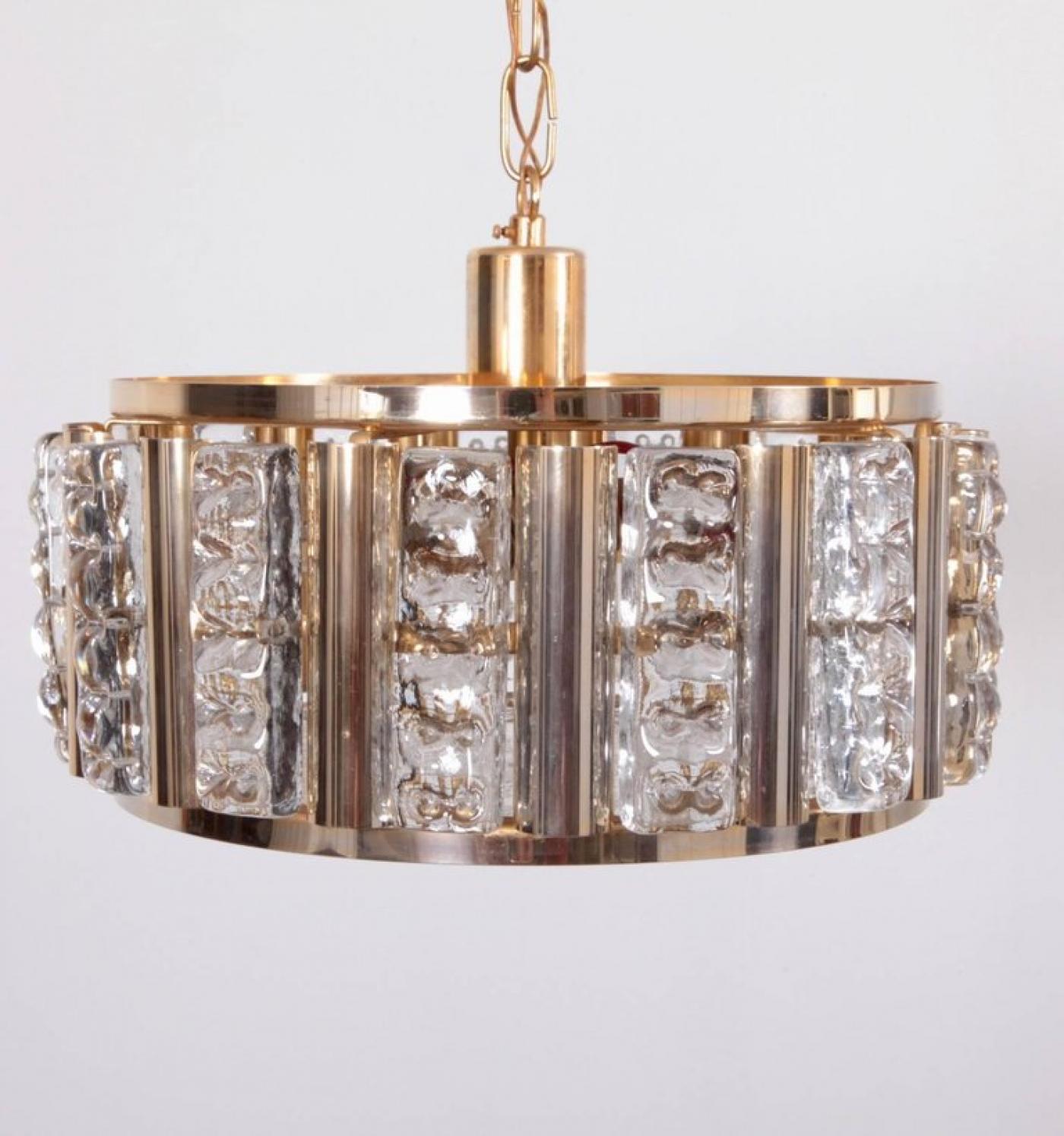 Carl Fagerlund - Pair of Carl Fagerlund Pendant Lamps in Brass and ...
