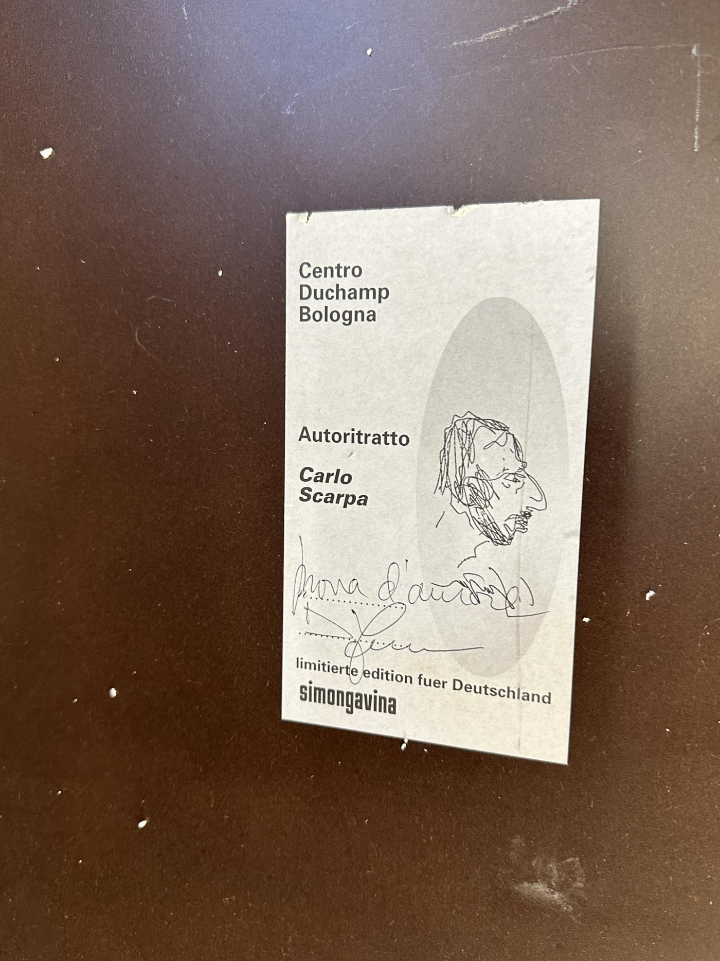 Carlo Scarpa - Vintage 20th Century Mirror with Autoportrait of Carlo ...