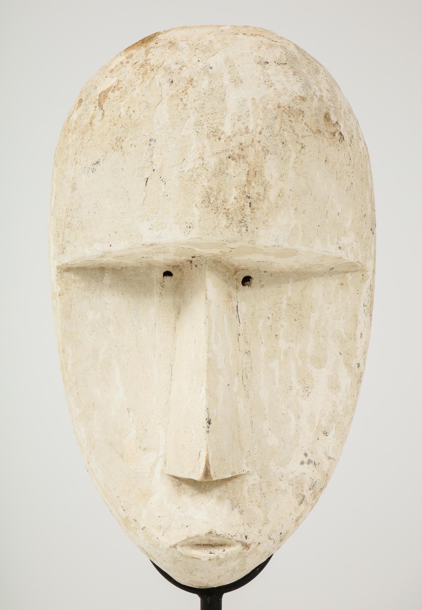 Carved Modernist Plaster Mask Sculptures