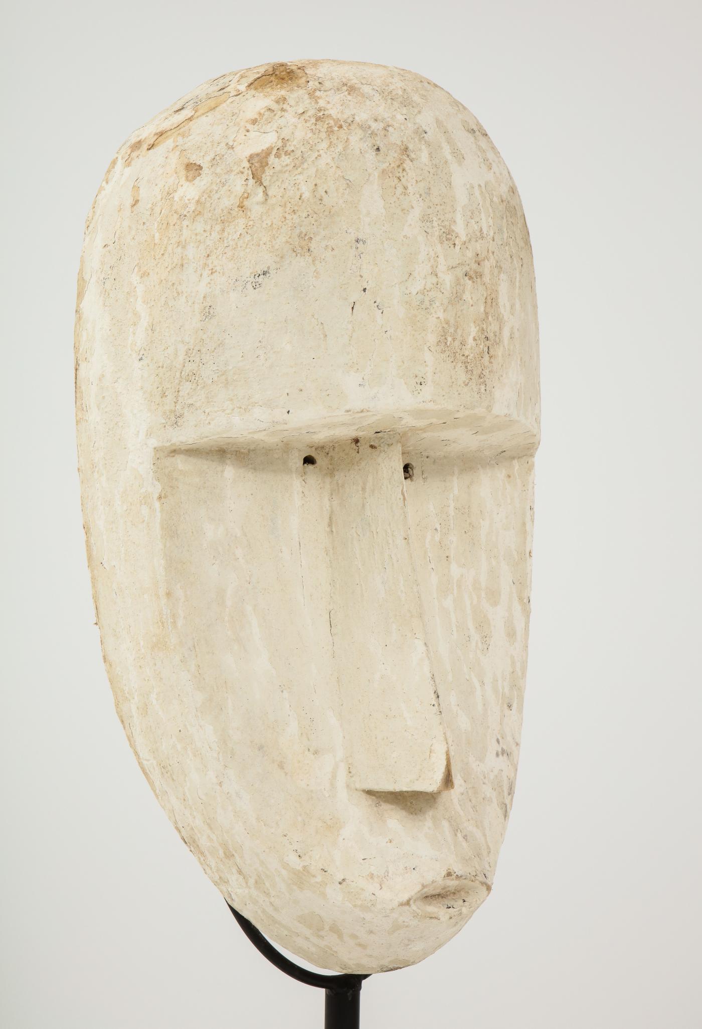 Carved Modernist Plaster Mask Sculptures