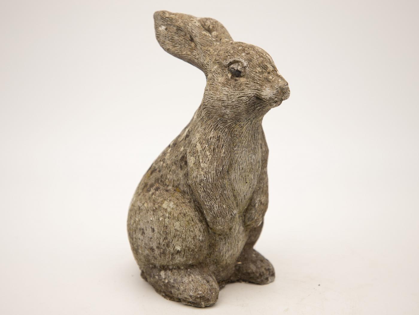 Cast Stone Seated Rabbit