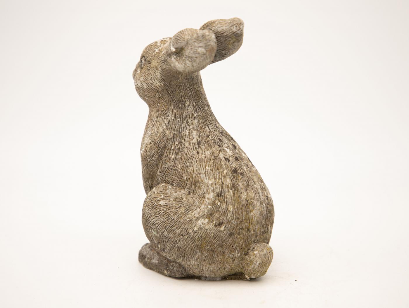 Cast Stone Seated Rabbit