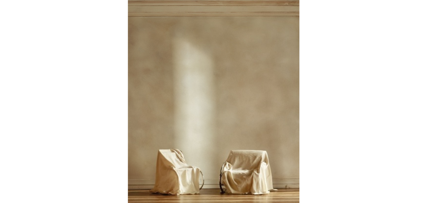 Charles Matton - Two Chromed Armchairs Under a White Cloth, 1989