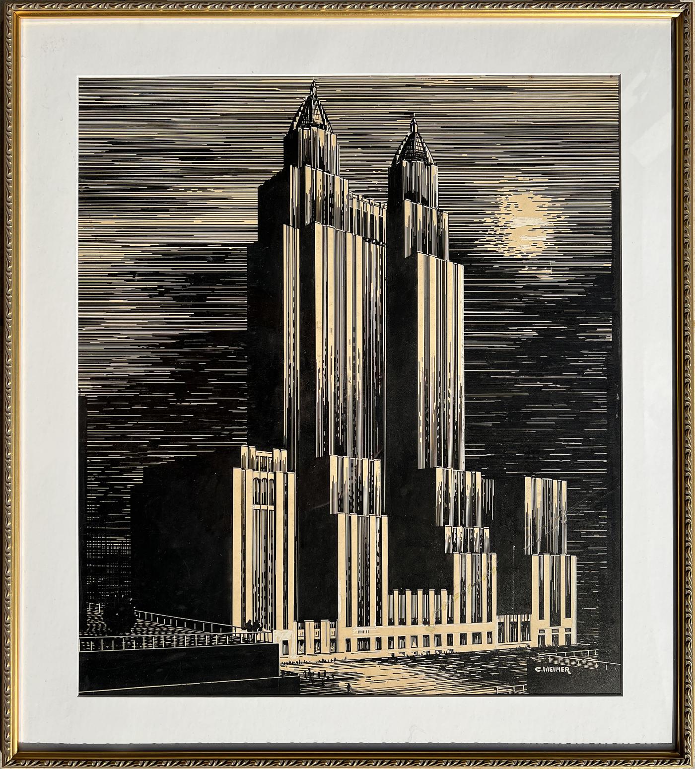 Charles Perry Weimer - Waldorf Astoria Art Deco Illustration