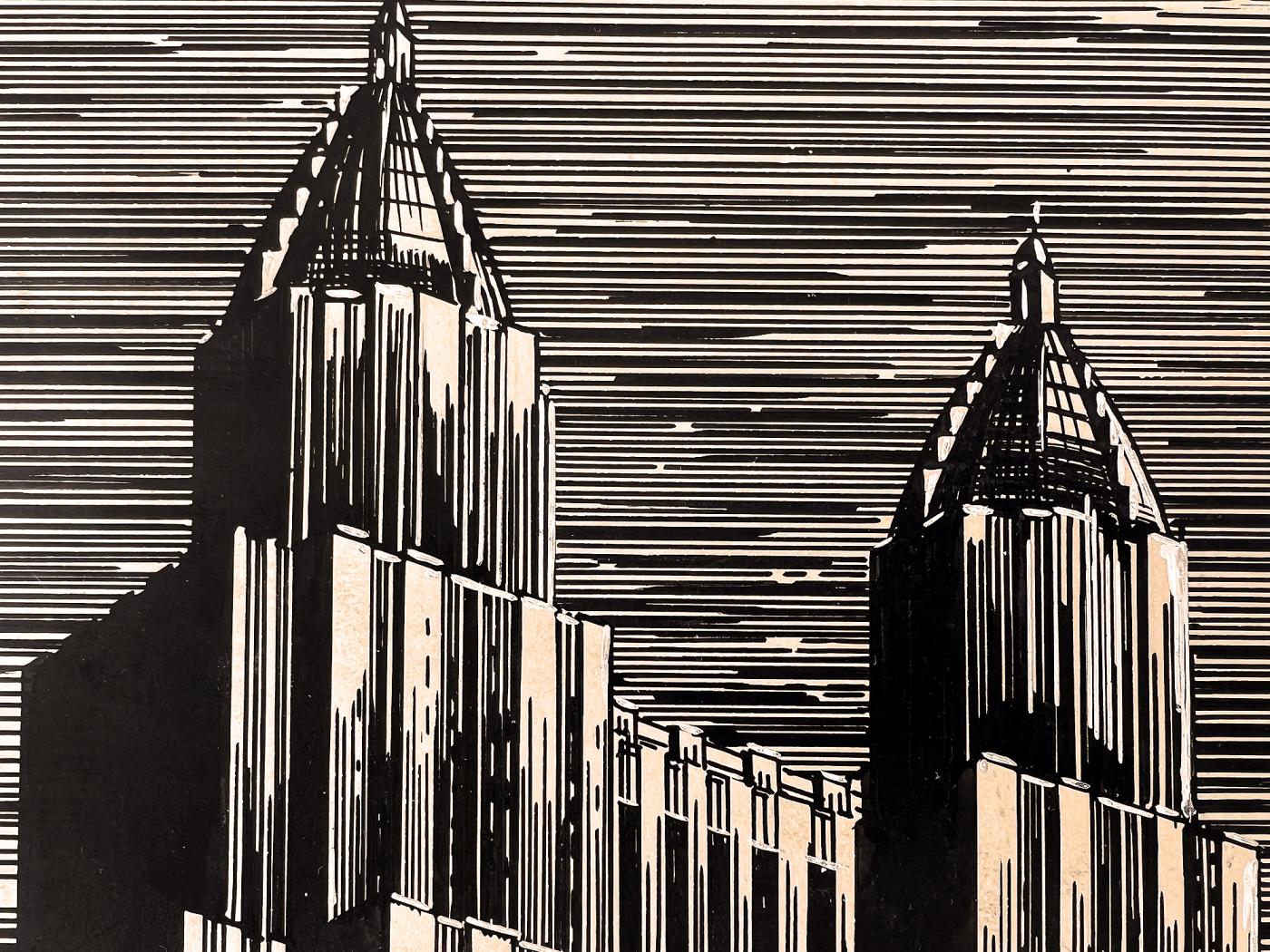 Charles Perry Weimer - Waldorf Astoria Art Deco Illustration