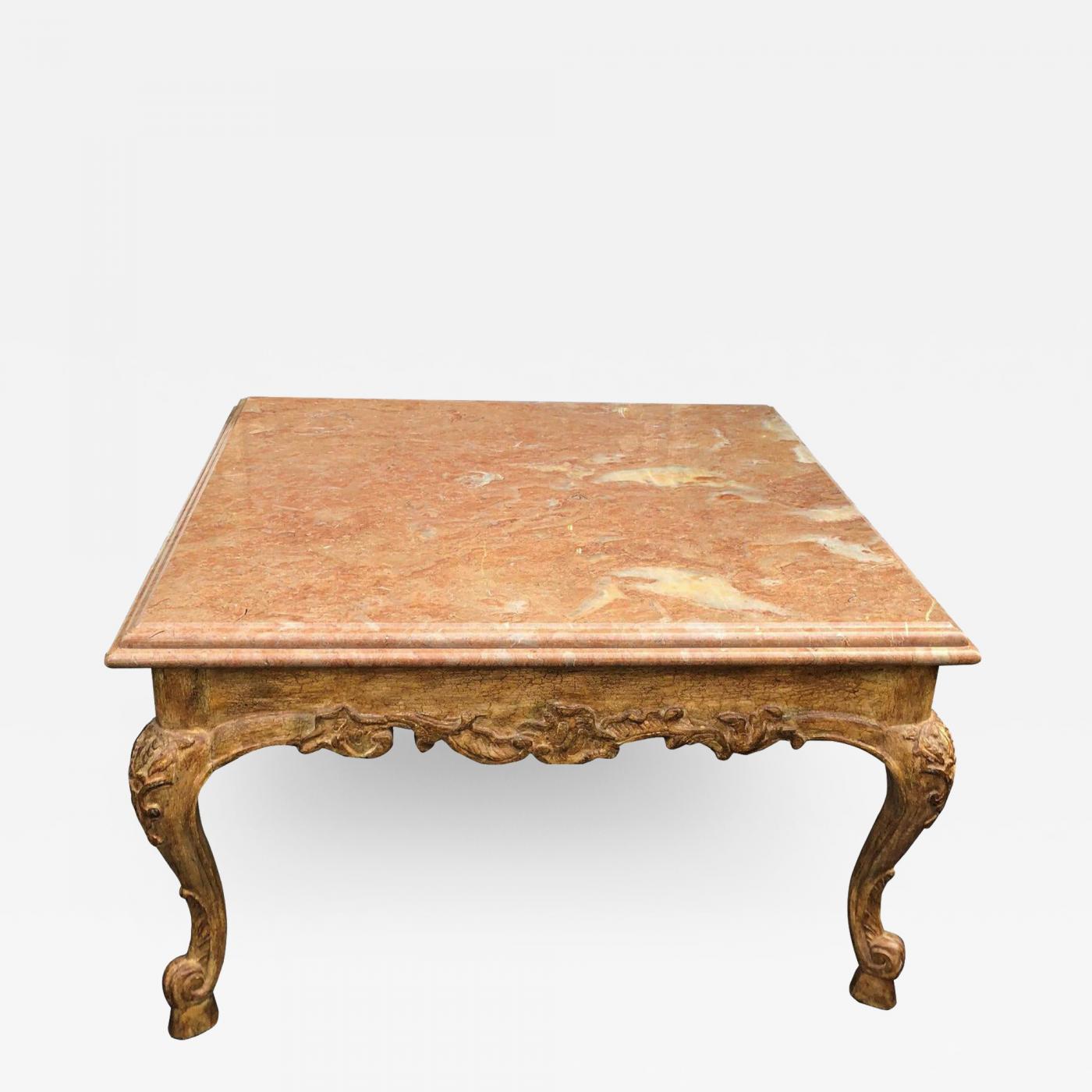 Charles Pollock - Charles Pollock Sienna Marble and Carved Italian ...