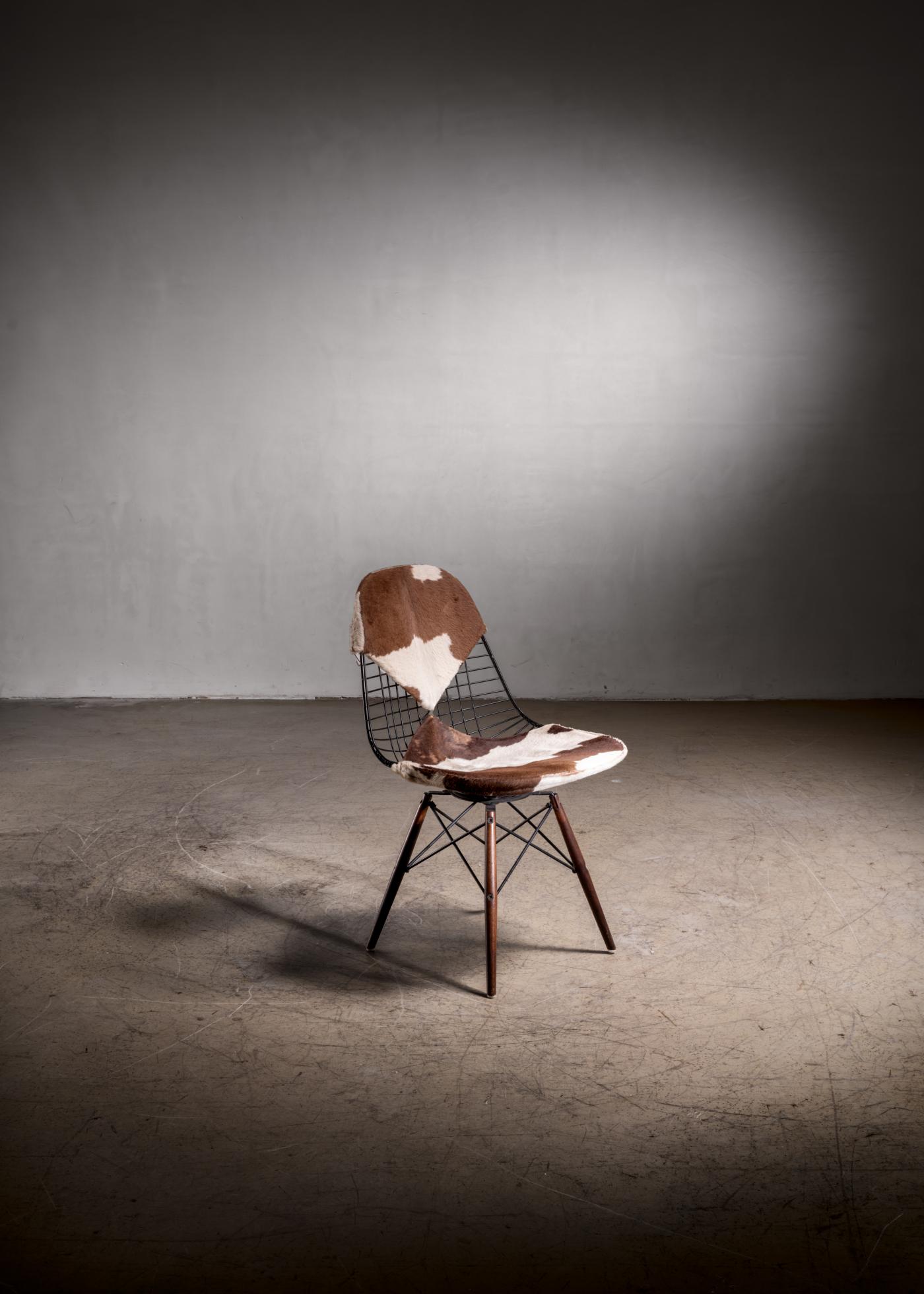 Charles & Ray Eames - Eames DKW chair with cowhide bikini upholstery