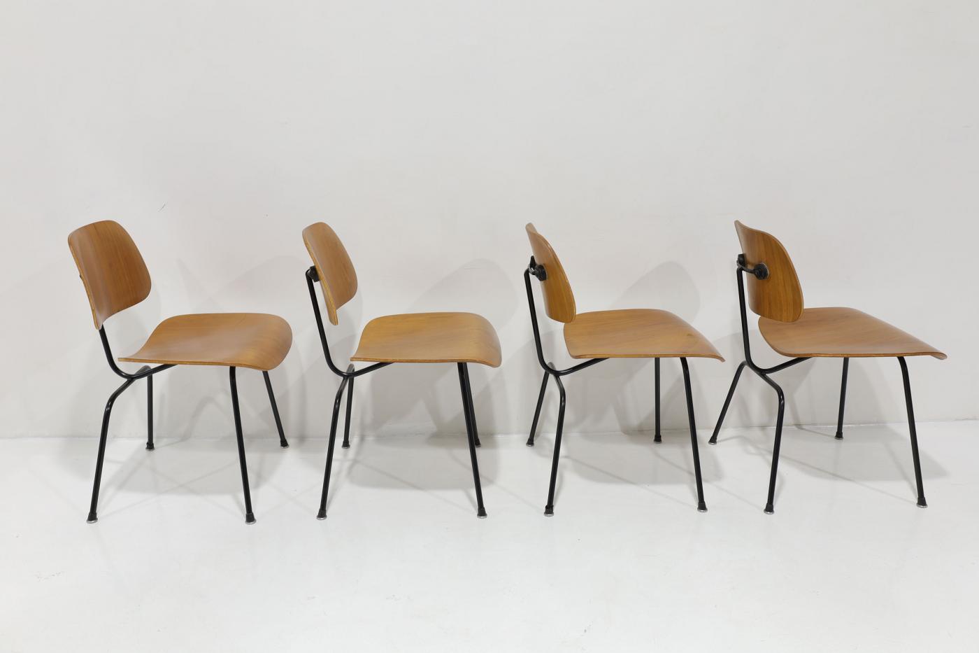 Charles & Ray Eames - Eames Herman Miller DCM Chairs in Walnut and ...